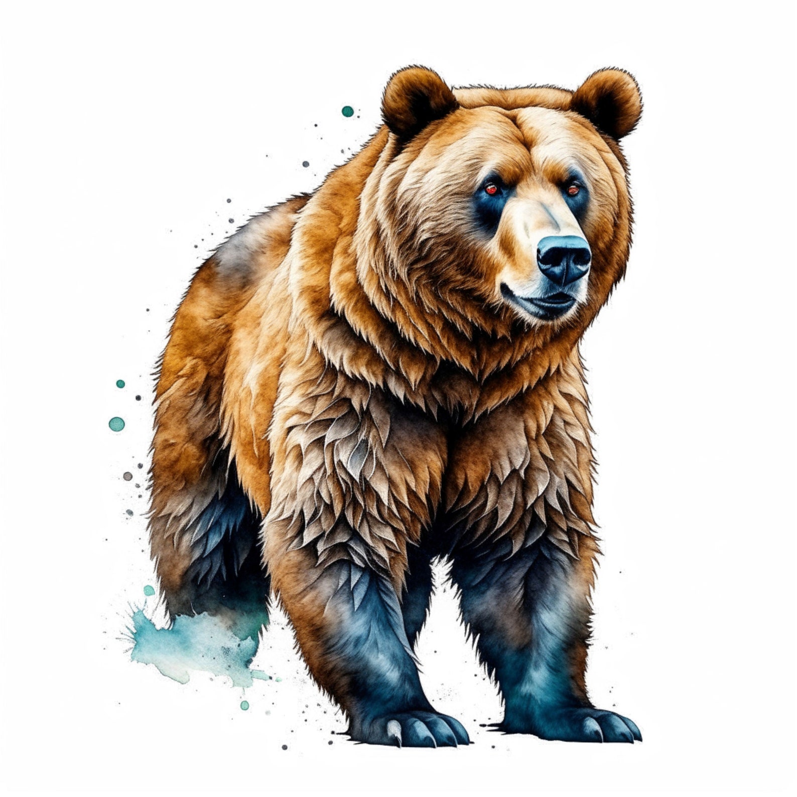 Grizzley Bear Digital Art | Bears Clipart | 10 High Quality Jpgs | Digital Download | AI Art ...
