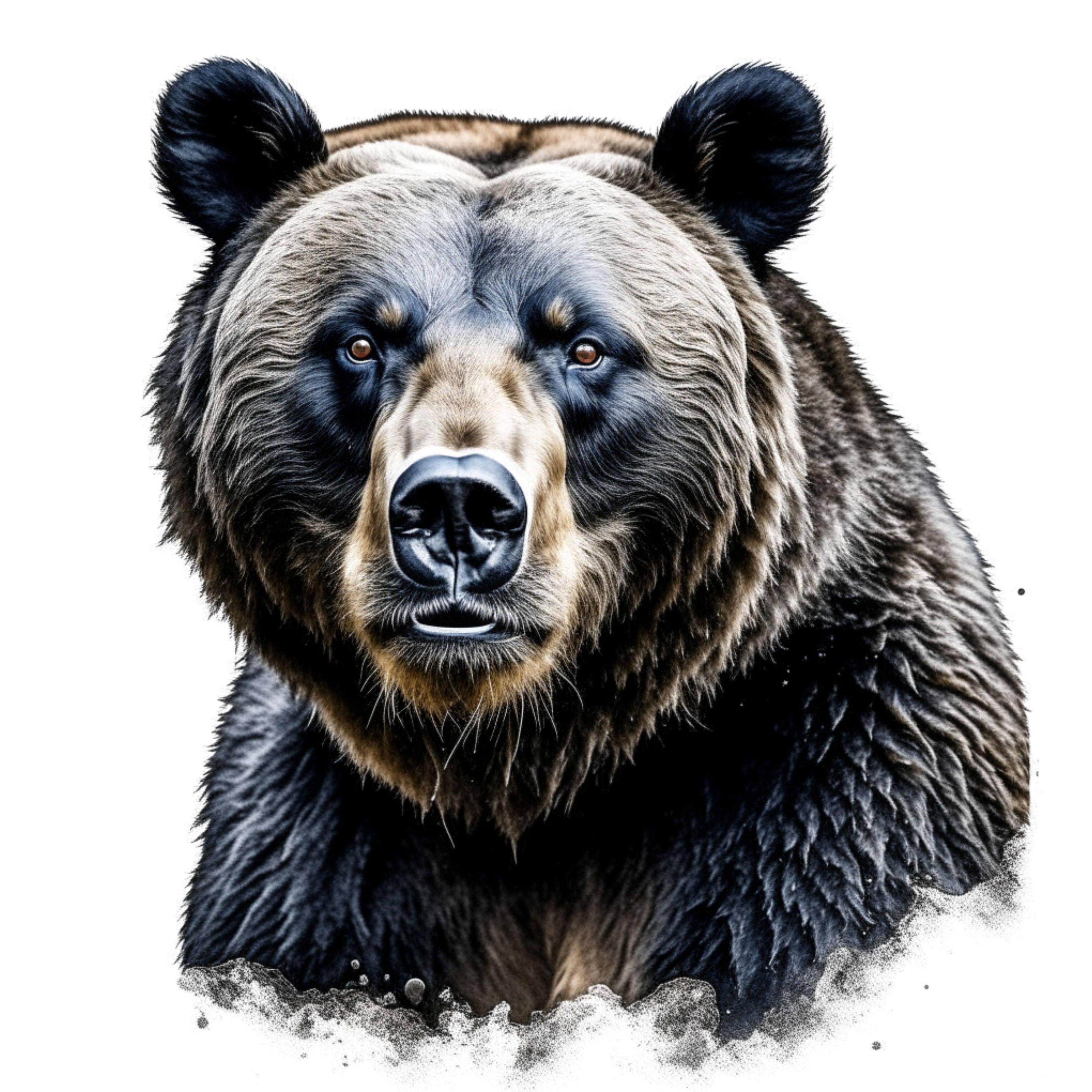 Grizzley Bear Digital Art Bears Clipart 10 High Quality Jpgs Digital Download AI Art Mixed Media ...