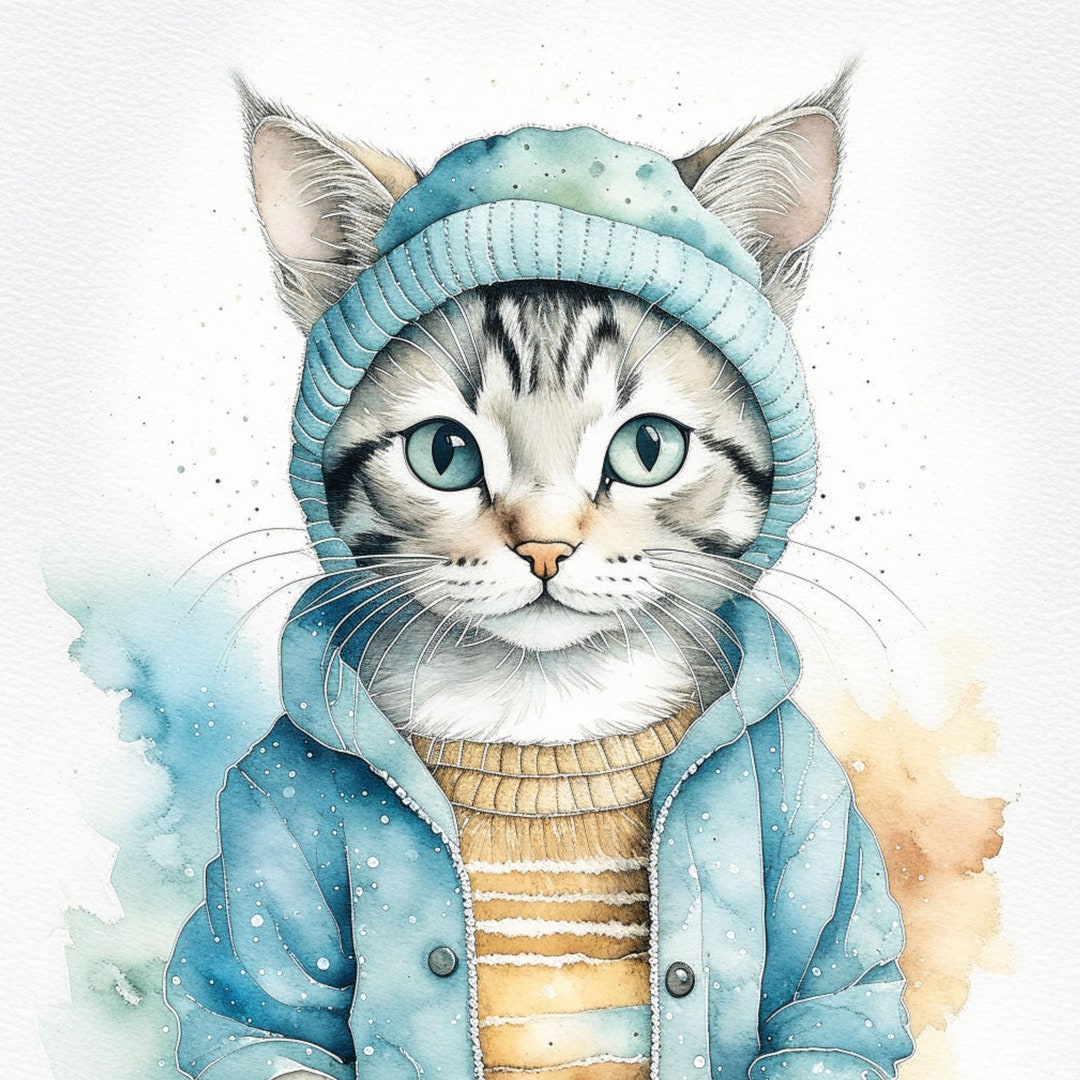 Kittens Digital Art | Cat Clipart | 15 High Quality Jpgs | Digital ...