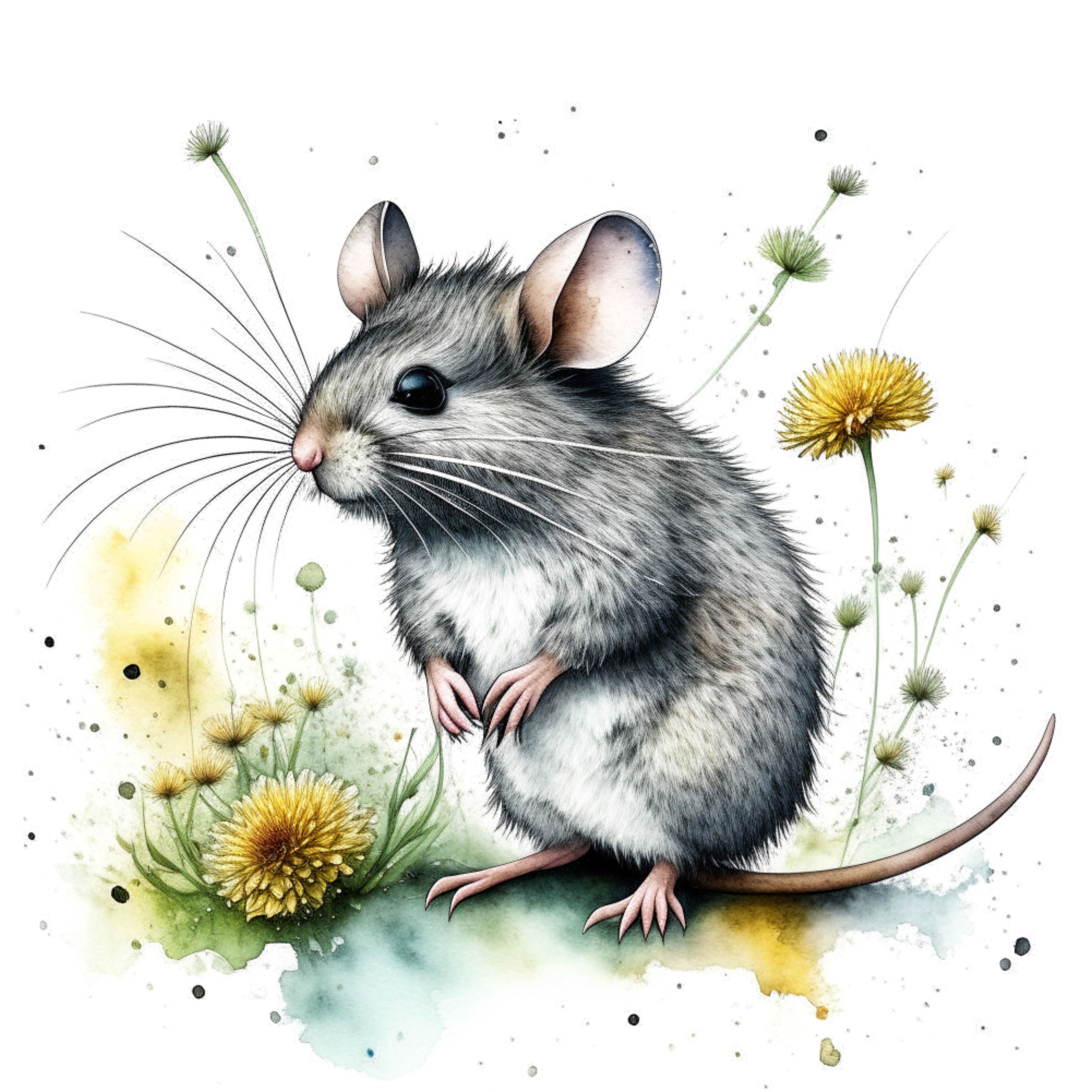 Mouse Digital Art | Clipart | 15 High Quality Jpgs | Digital Download ...