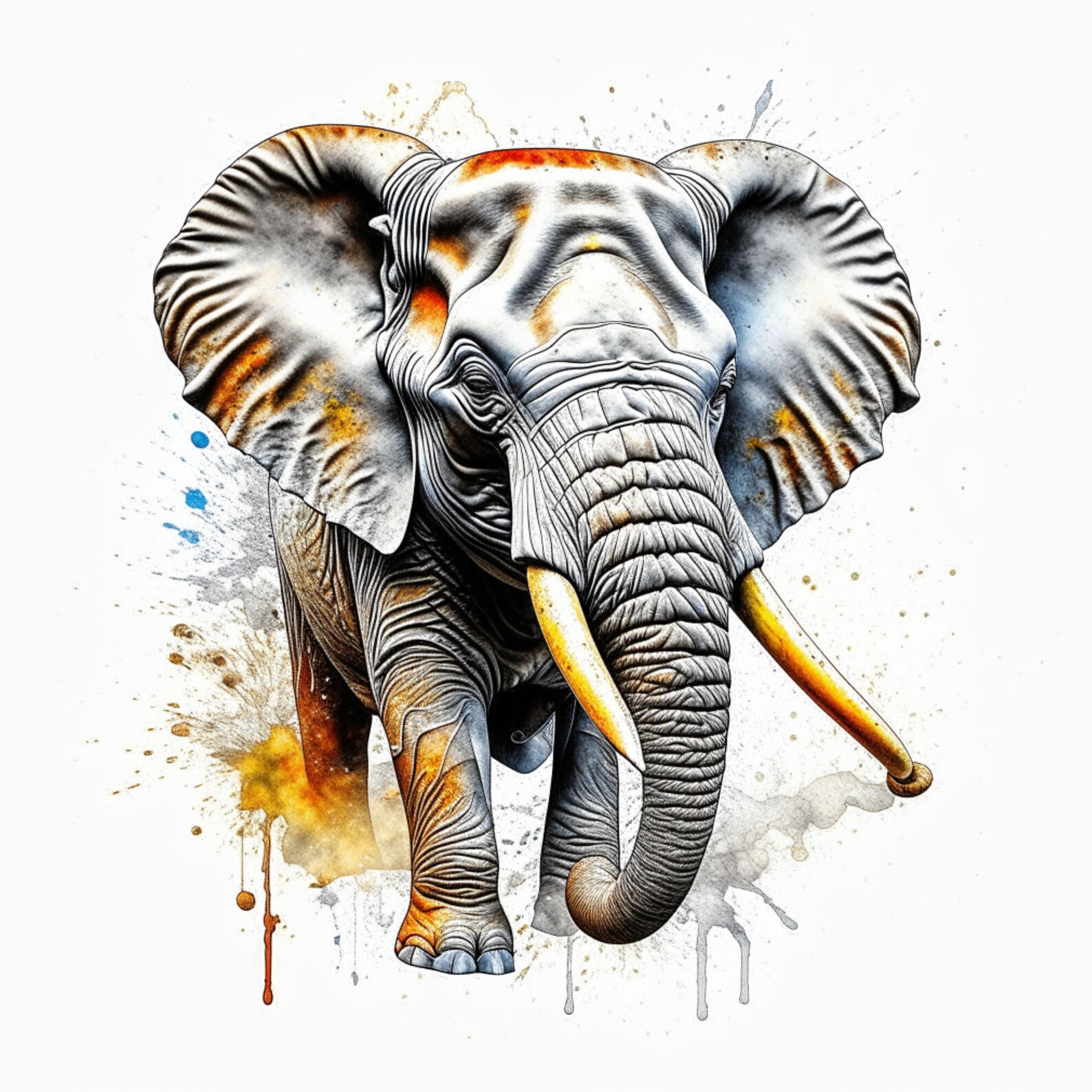 Elephants Digital Art | Elephant Clipart | 15 High Quality Jpgs ...
