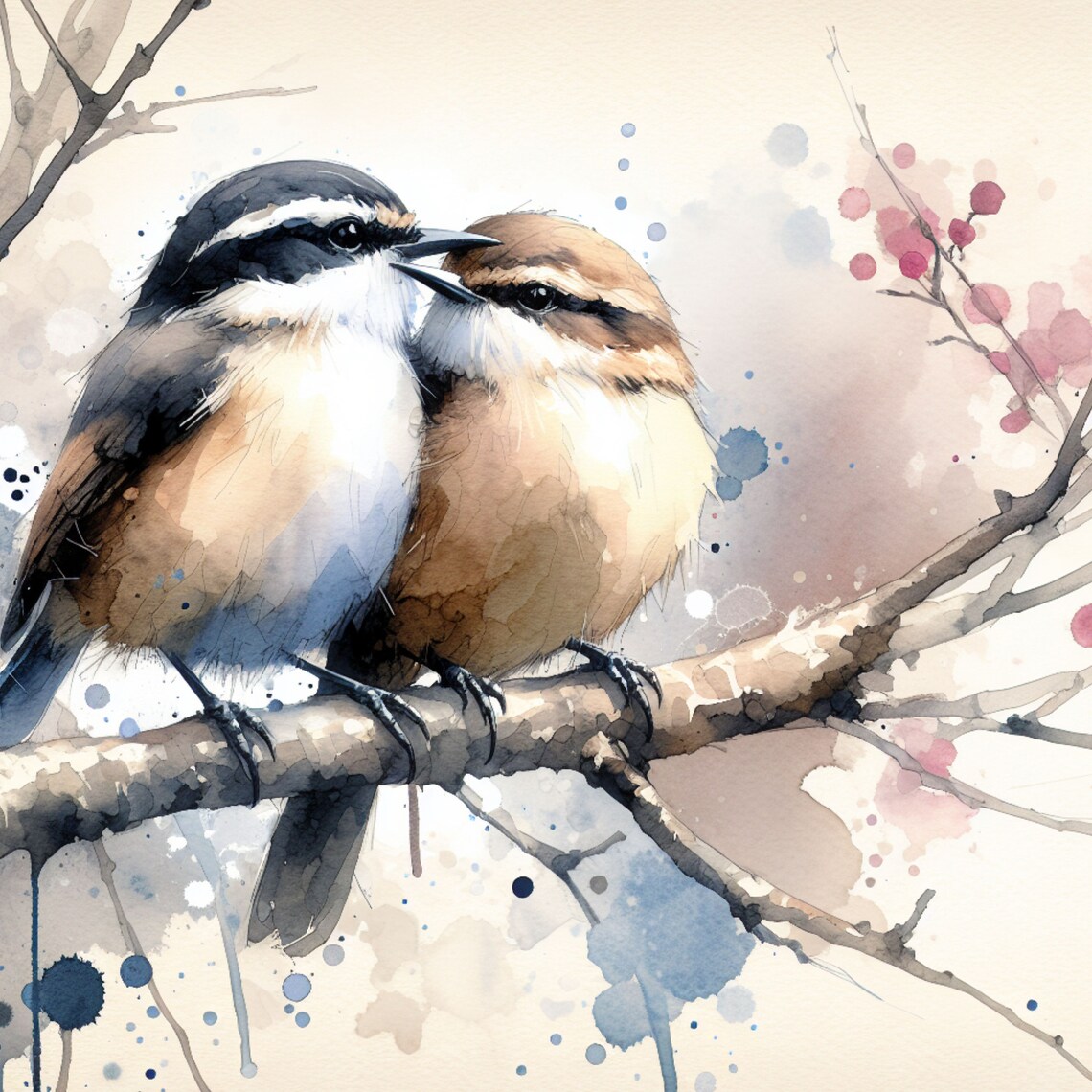 Lovebirds Digital Art | Birds Clipart | 15 High Quality Jpgs | Digital ...
