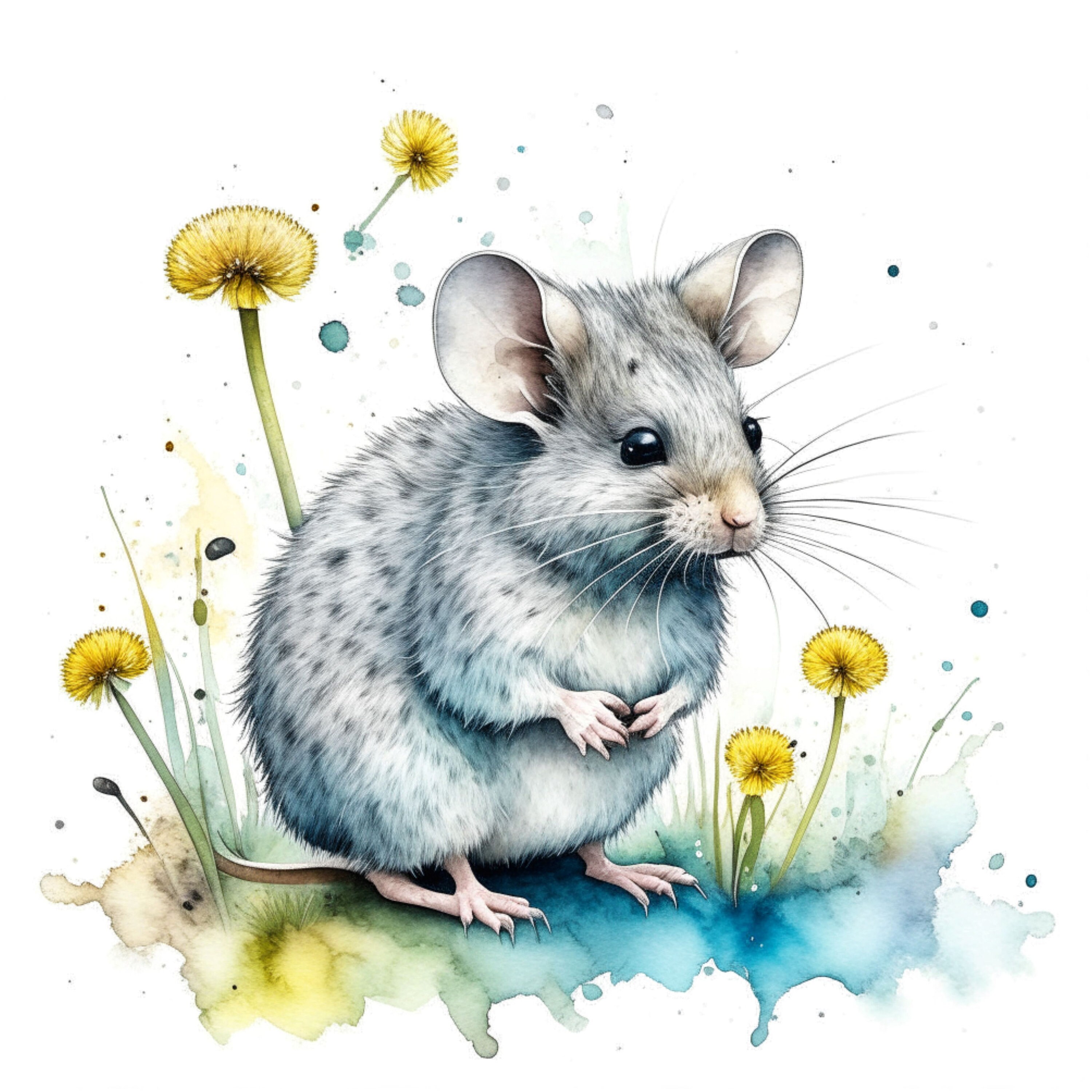 Mouse Digital Art | Clipart | 15 High Quality Jpgs | Digital Download ...