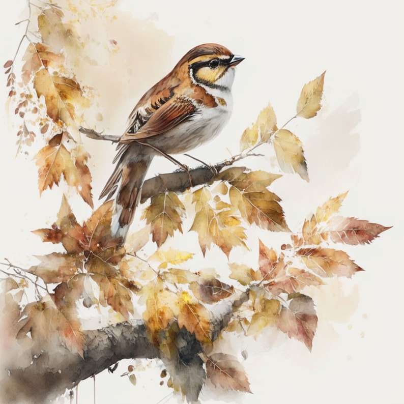 Sparrows Digital Art Birds Clipart 12 High Quality Jpgs Digital ...