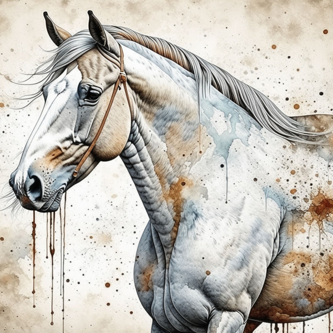 American Painted Horse Digital Art | Horses Clipart | 15 High Quality ...