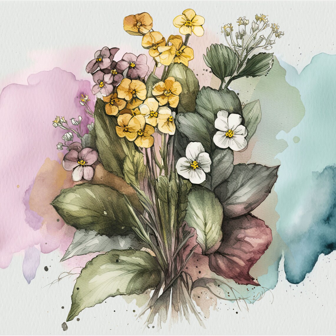 Flower Bouquets Digital Art | Clipart Flowers | 10 High Quality Jpgs ...