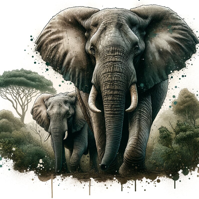 Endangered Species | Animals | African Forest Elephant Digital Art ...