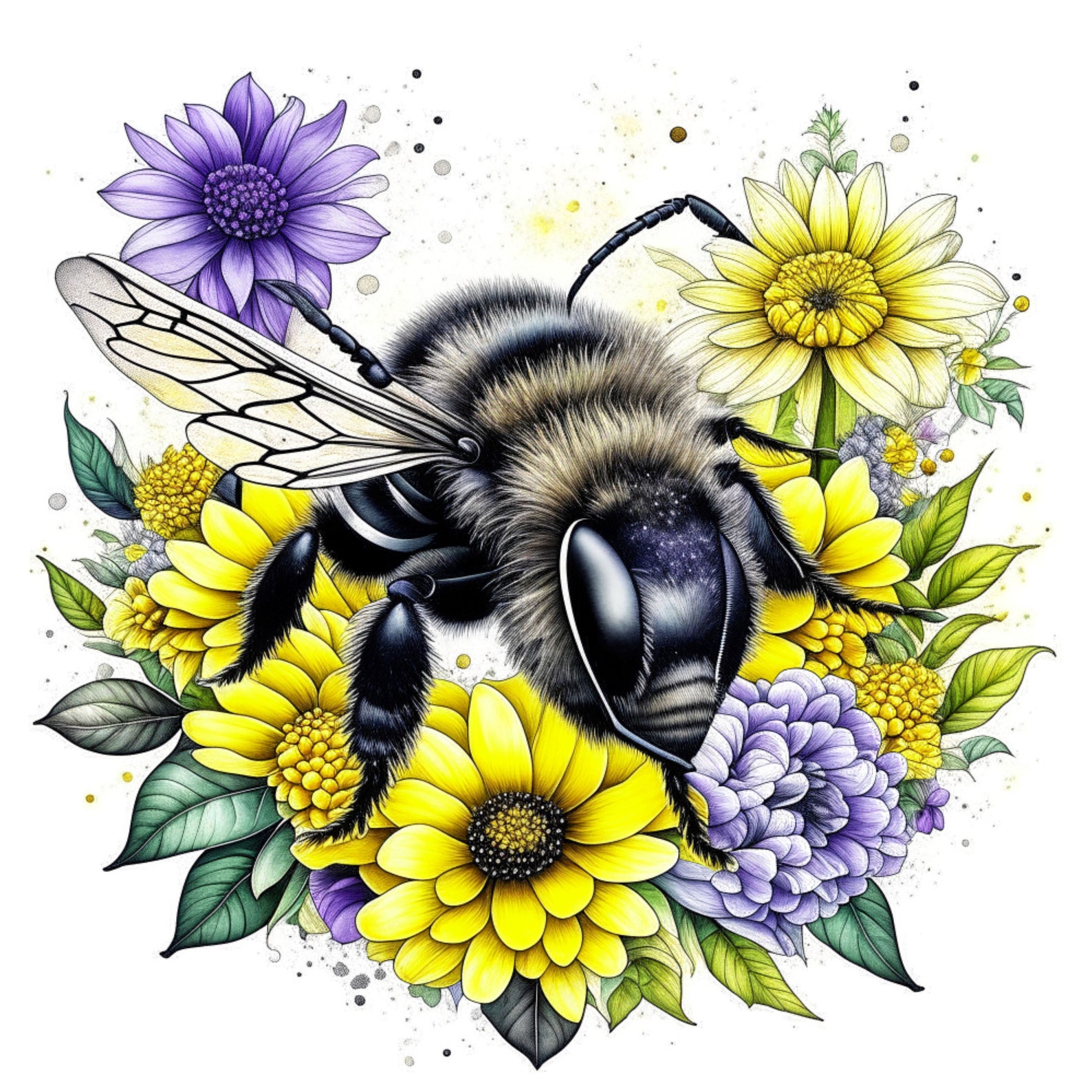 Bumble Bee Digital Art | Bees Clipart | 15 High Quality Jpgs | Digital ...