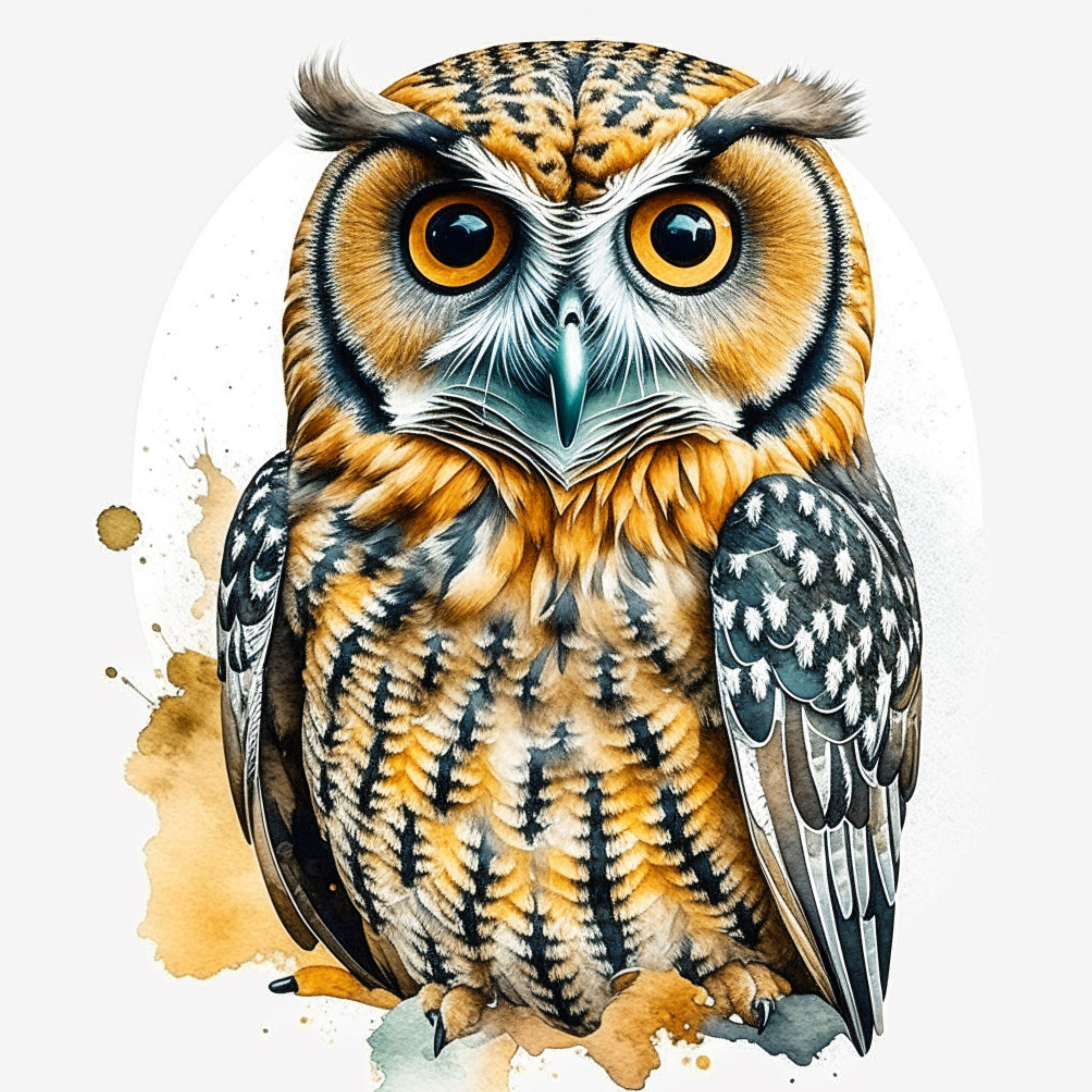 Barred Owl Digital Clip Art | Birds Clipart | 15 High Quality Jpgs ...