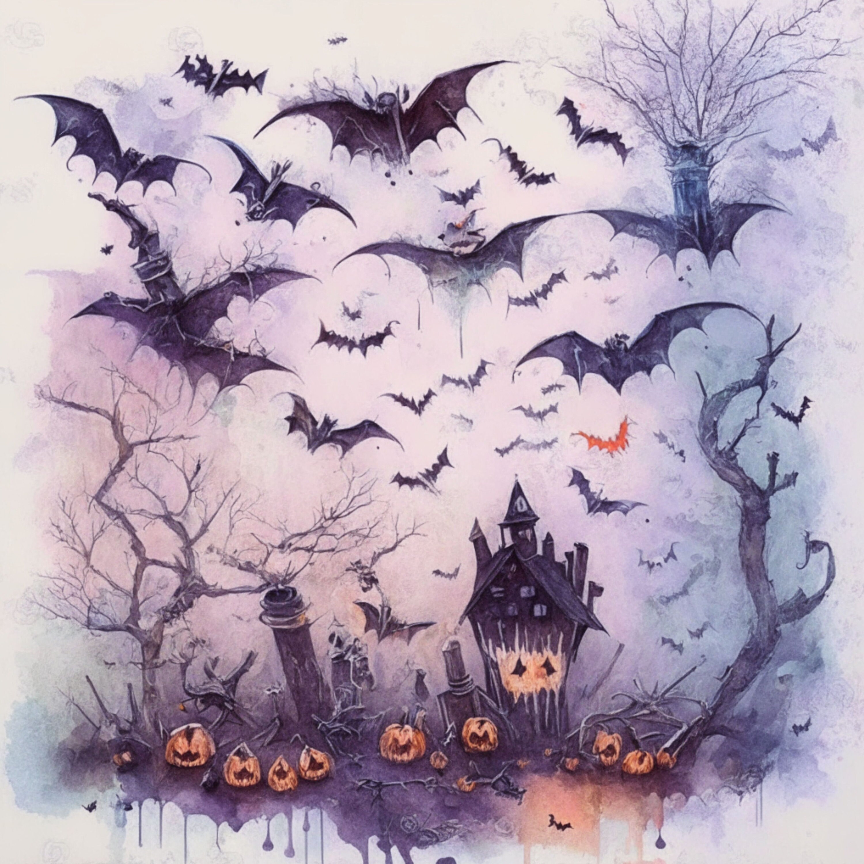 Halloween Digital Art Clipart 10 High Quality Jpgs Digital Download AI ...