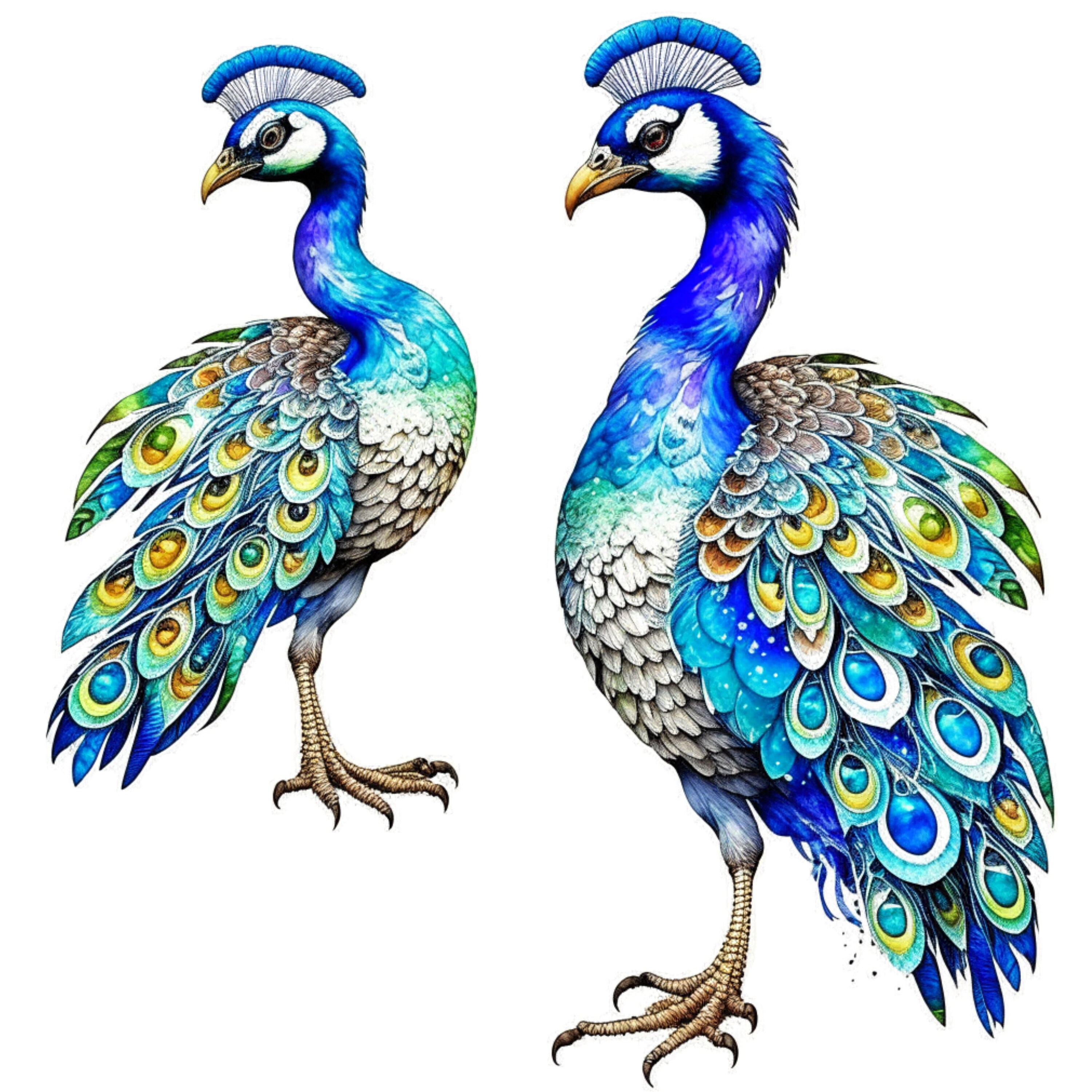 Peacock Digital Art | Birds Clipart | 10 High Quality Jpgs | Digital ...
