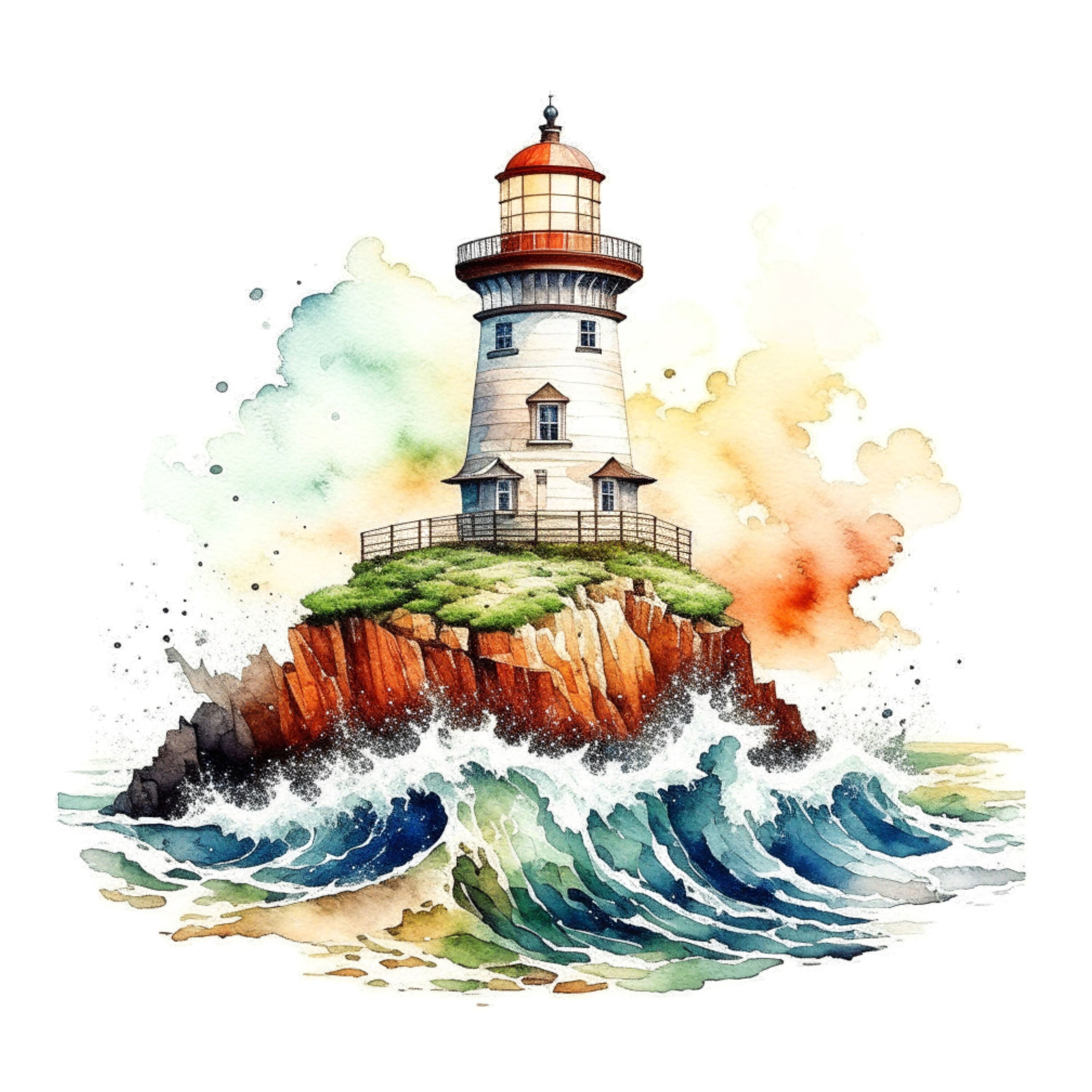 Lighthouse Digital Art | Lighthouses Clipart | 10 High Quality Jpgs ...