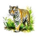 Tiger in Jungle Digital Art | Tigers Clipart | 10 High Quality Jpgs ...