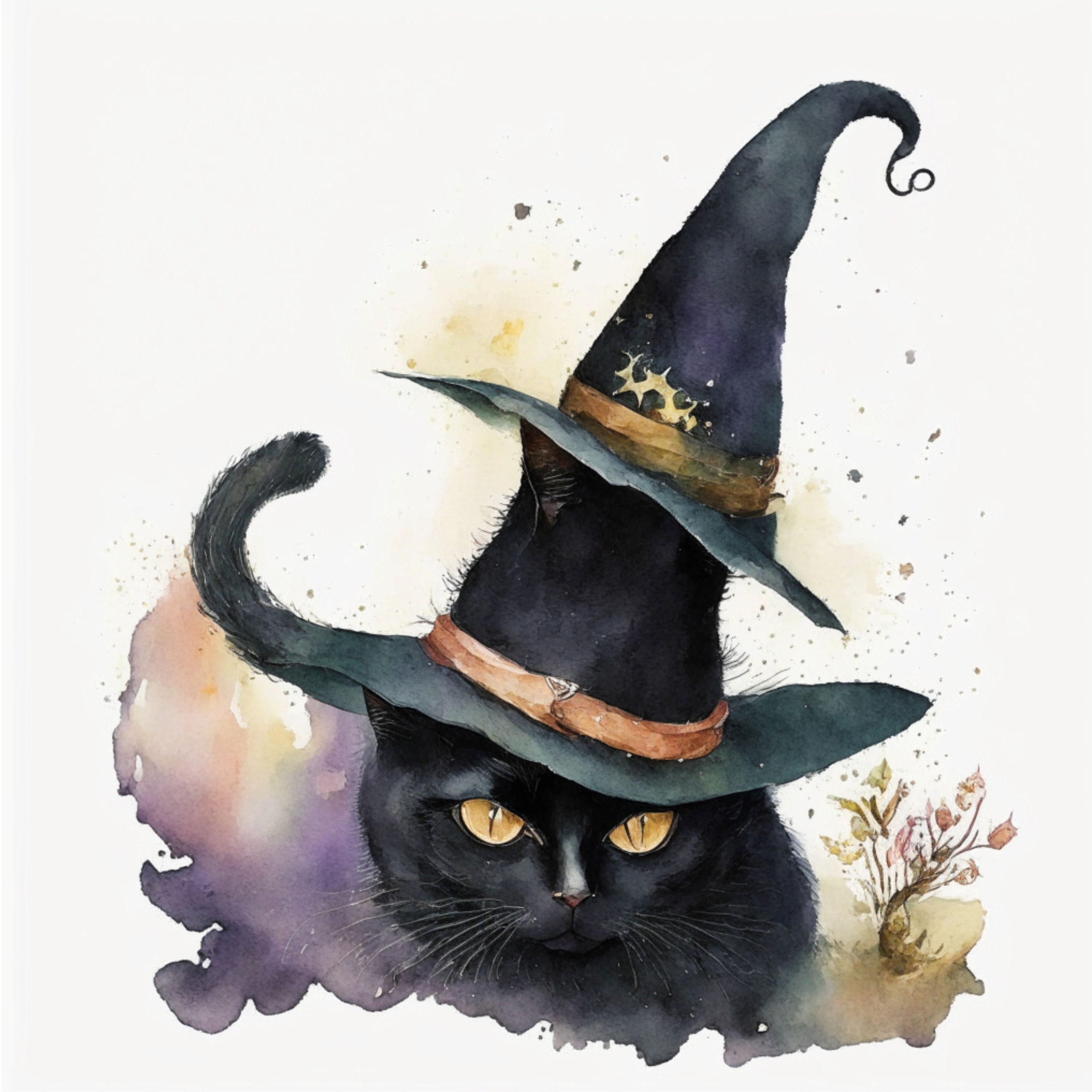 Spooky Black Cats Digital Art Clipart 10 High Quality Jpgs - Etsy