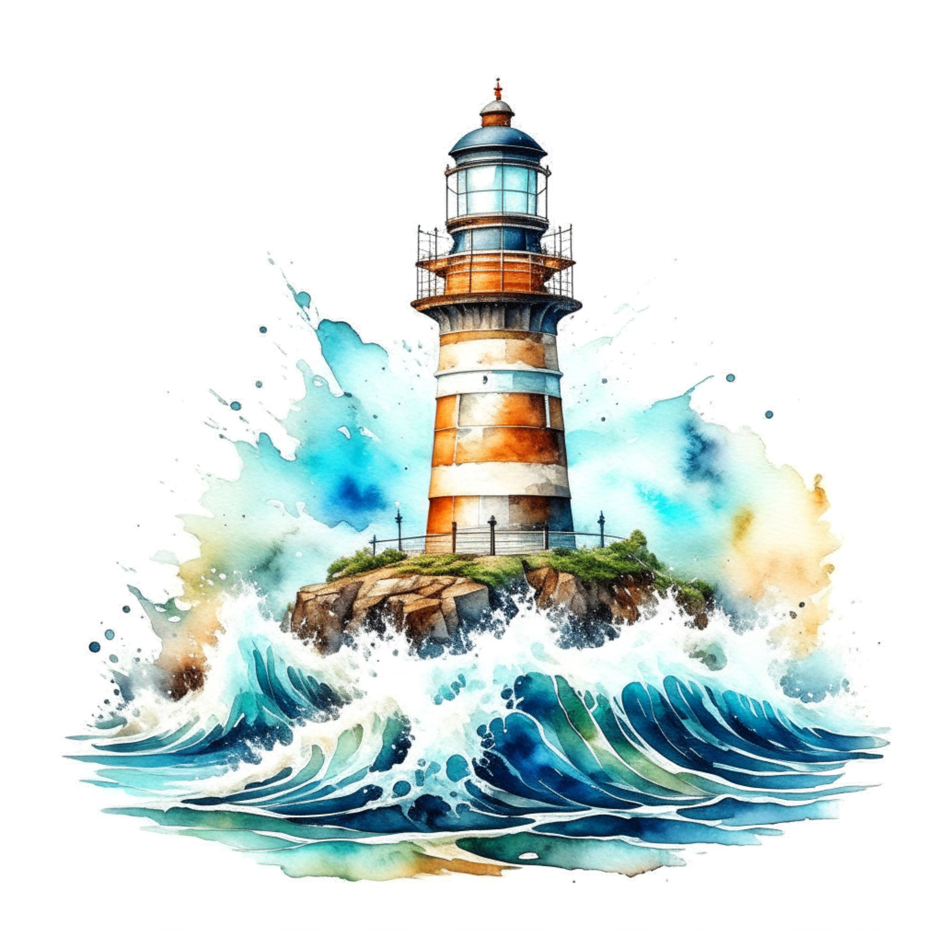 Lighthouse Digital Art | Lighthouses Clipart | 10 High Quality Jpgs ...