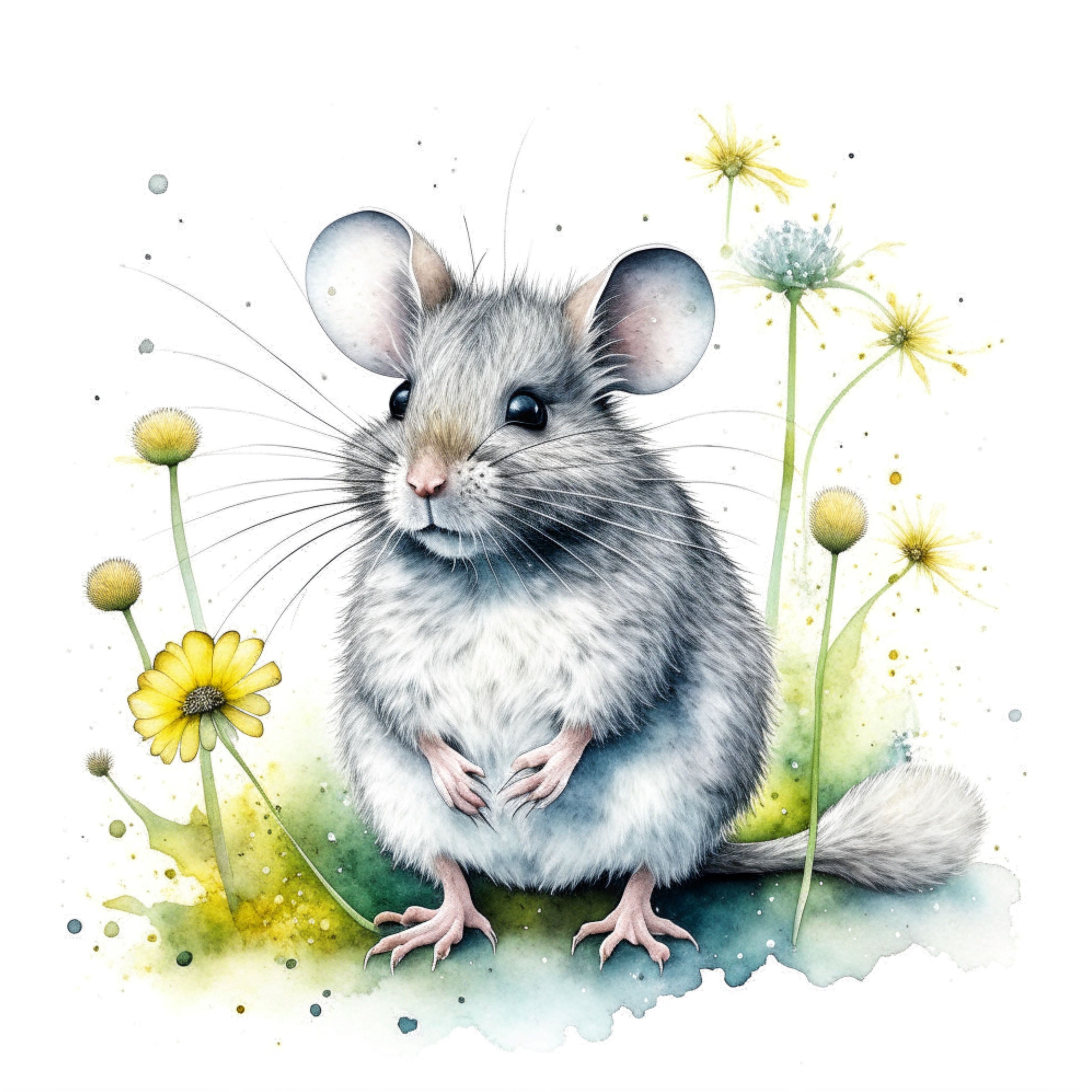 Mouse Digital Art | Clipart | 15 High Quality Jpgs | Digital Download ...