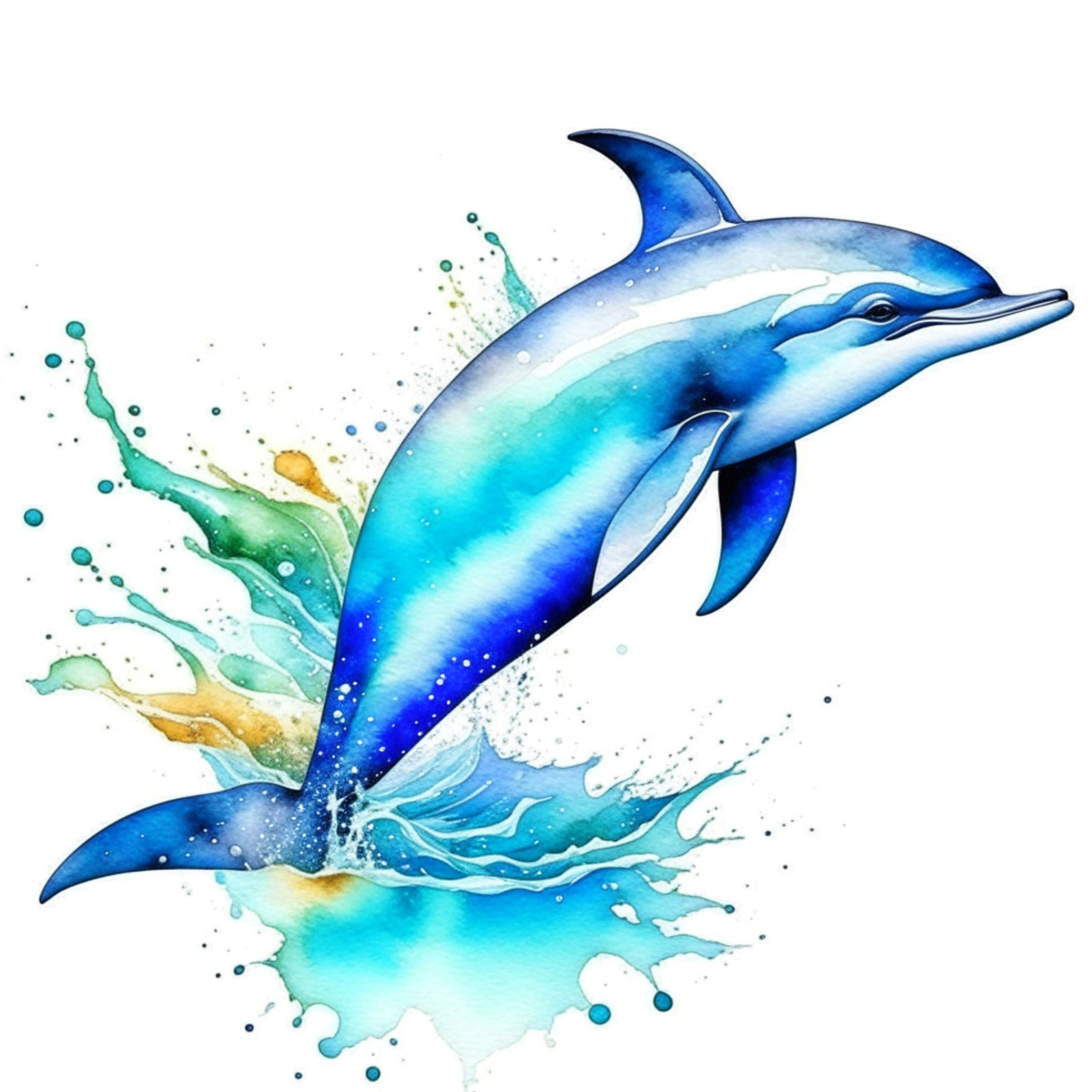 Dolphins Digital Art | Clipart | 10 High Quality Jpgs | Digital ...