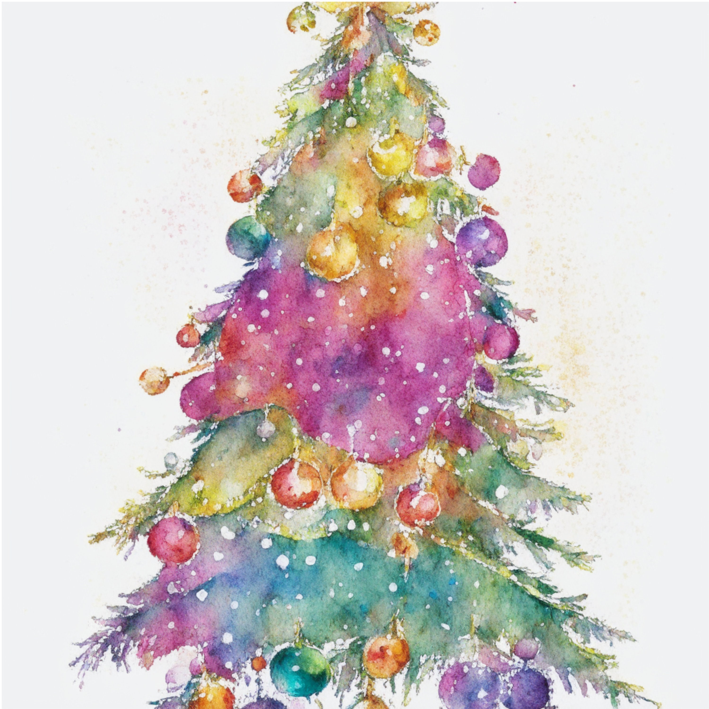 Christmas Tree With Ornaments Digital Art | Clipart | 10 High Quality ...