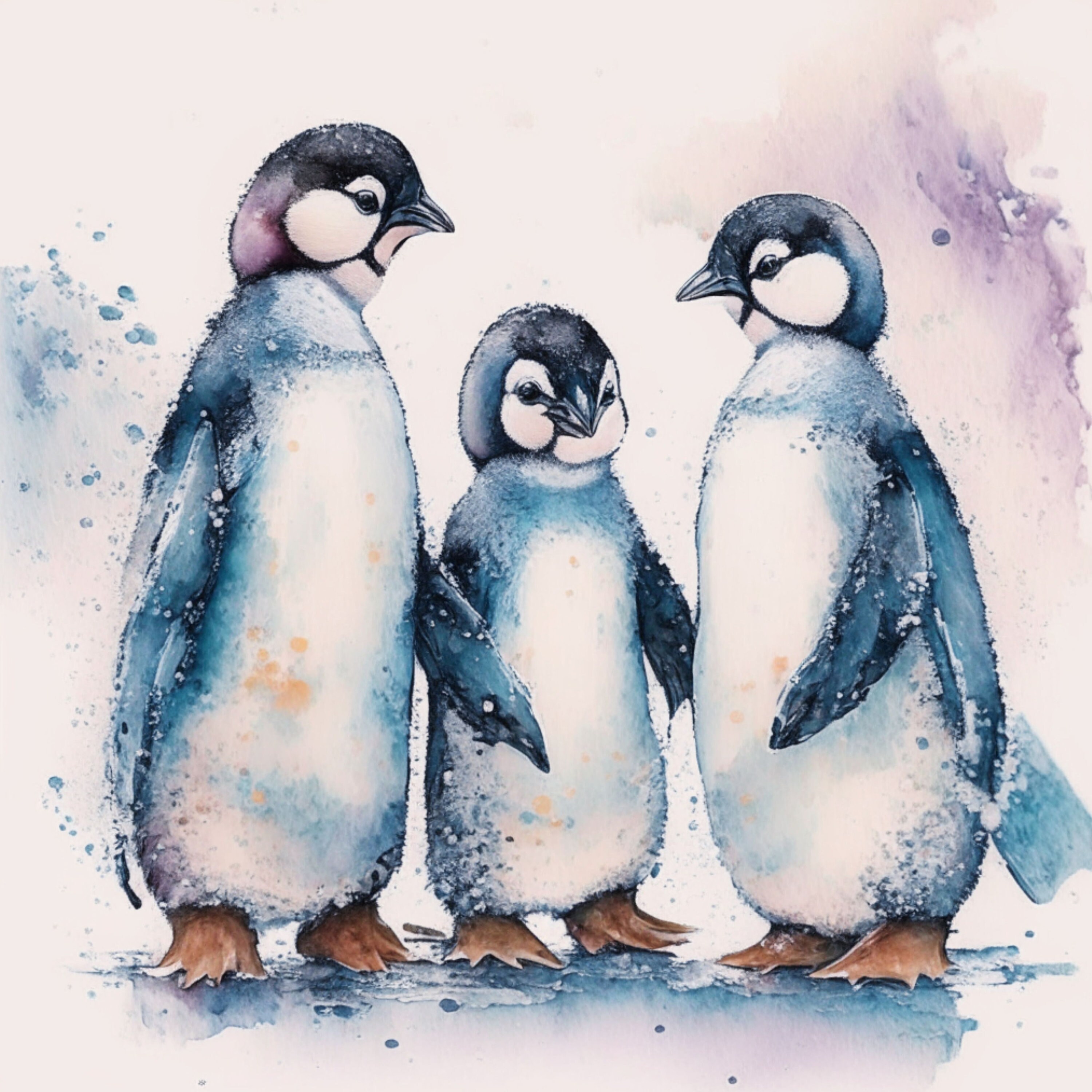 Penguins Digital Art Clipart 10 High Quality Jpgs - Etsy