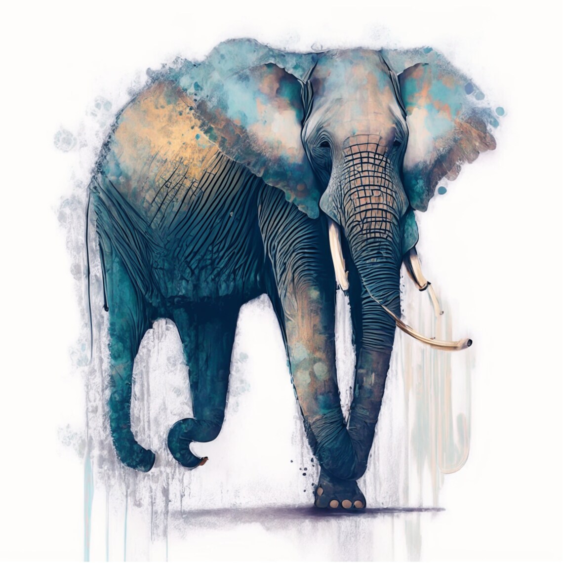 Elephants Digital Art | Elephant Clipart | 10 High Quality Jpgs ...