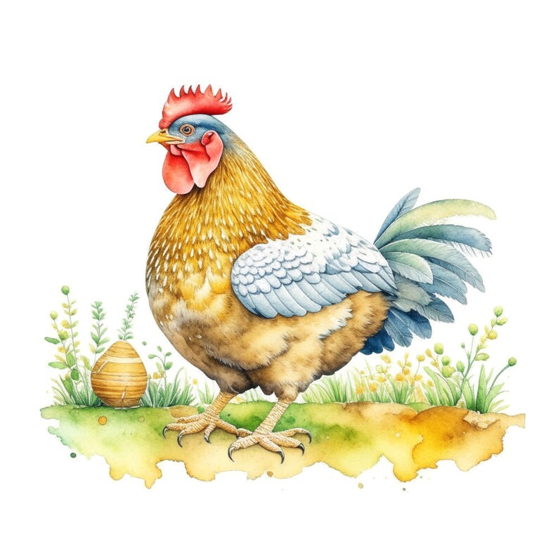 Hamburg Chicken Digital Art | Chickens Clipart | 15 High Quality Jpgs ...