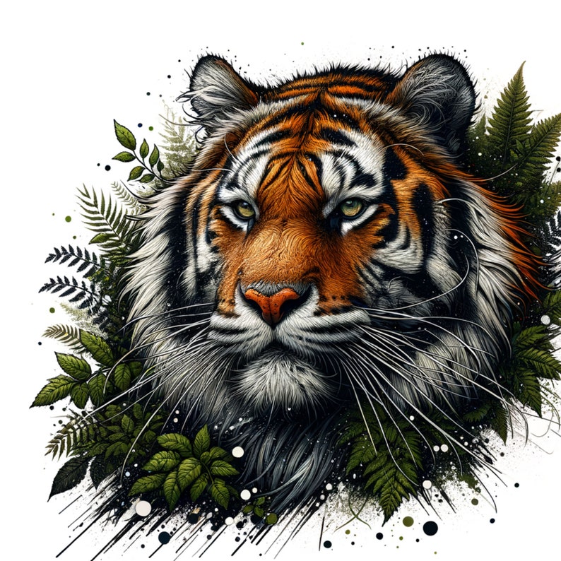 Tigers Digital Art | Tiger Clipart | 15 High Quality Jpgs | Digital ...