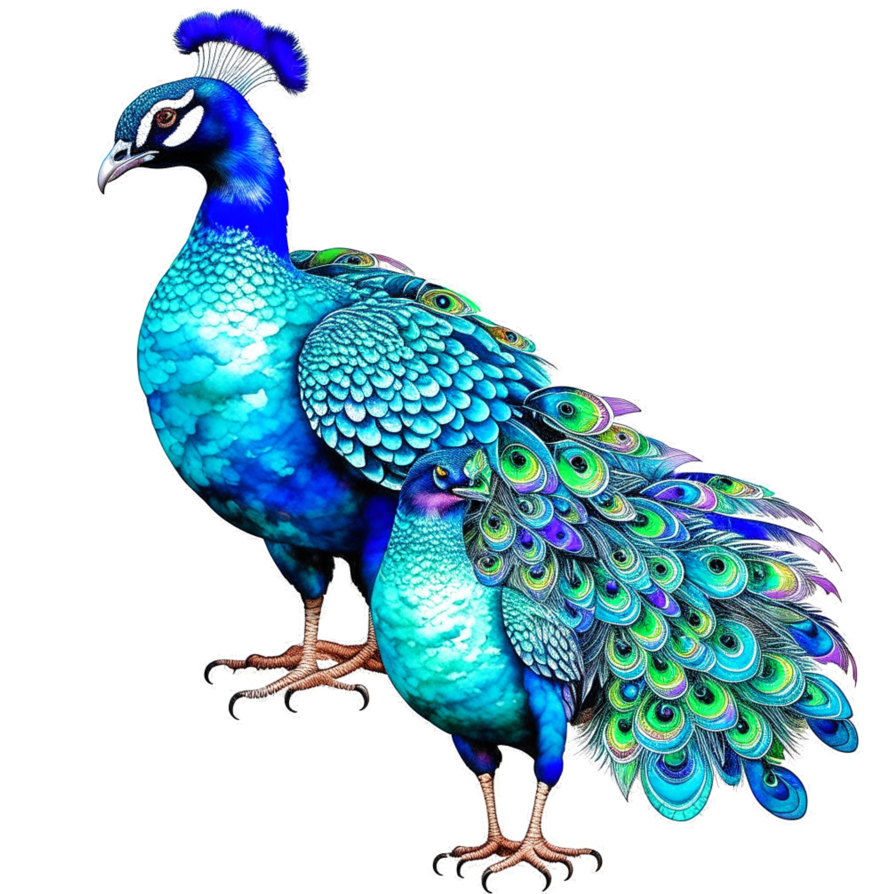 Peacock Digital Art Birds Clipart 10 High Quality Jpgs - Etsy