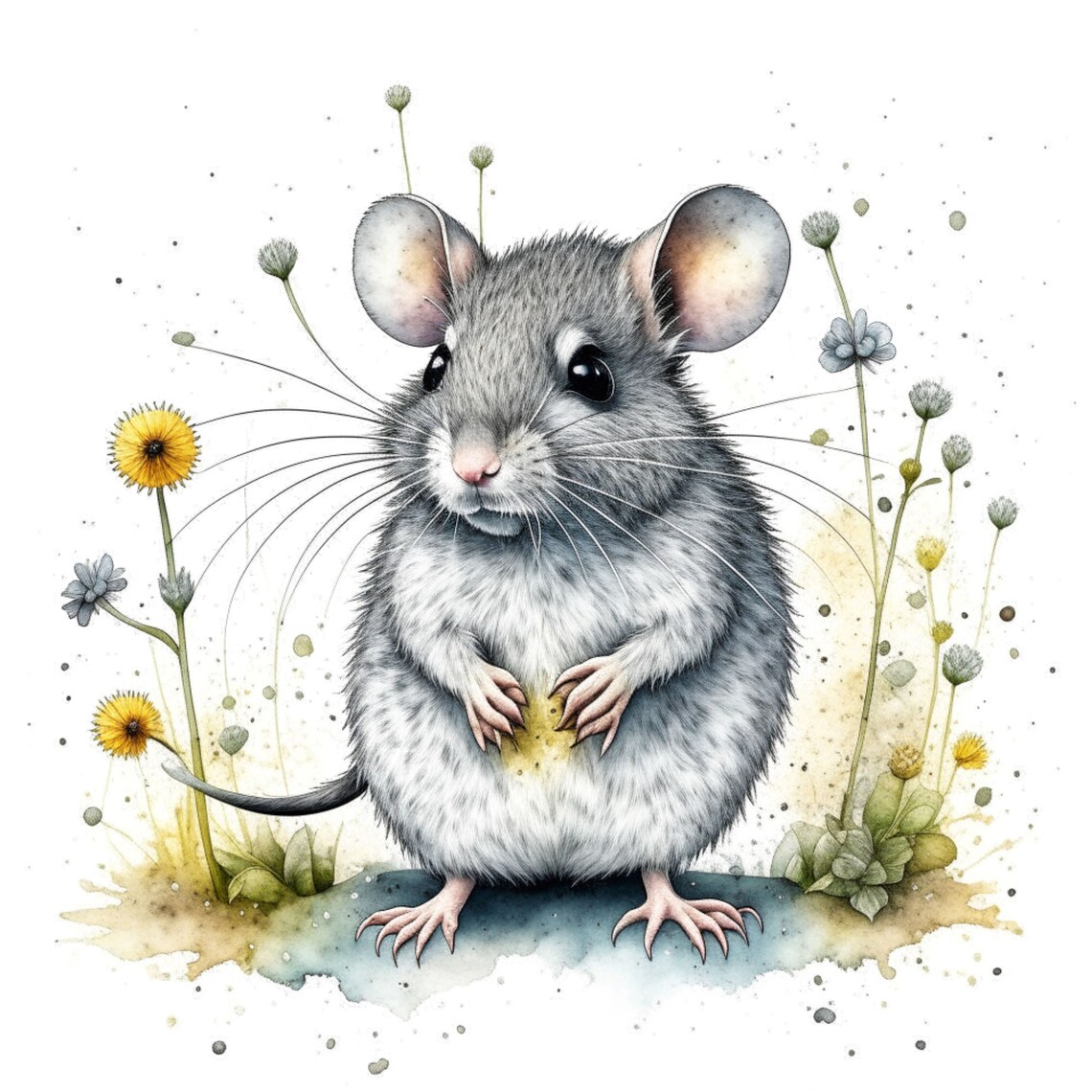 Mouse Digital Art | Clipart | 15 High Quality Jpgs | Digital Download ...