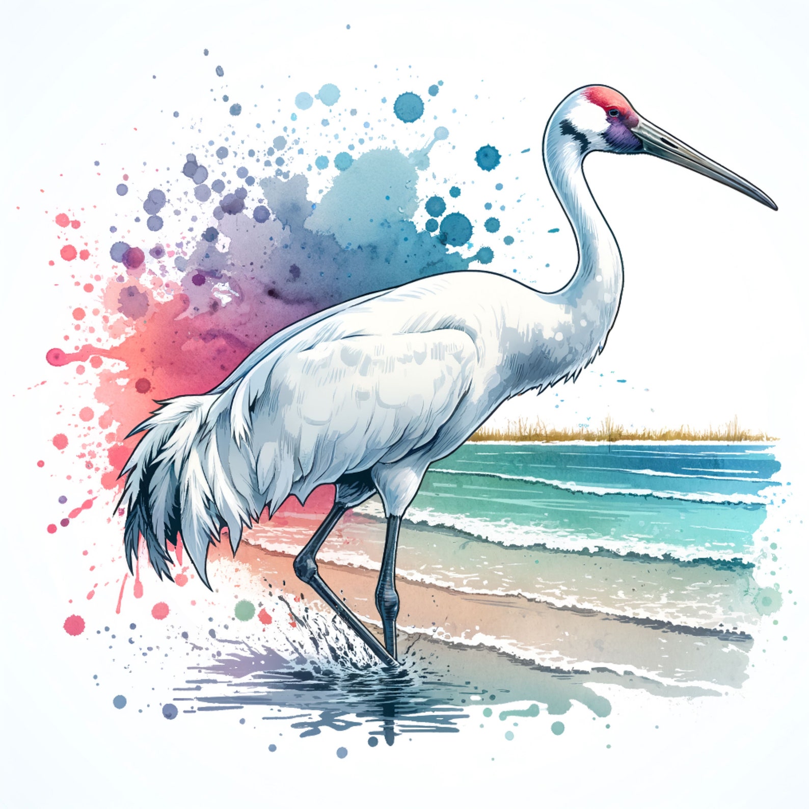Whooping Crane Digital Art | Clipart Bundle | 15 High Quality Jpgs ...