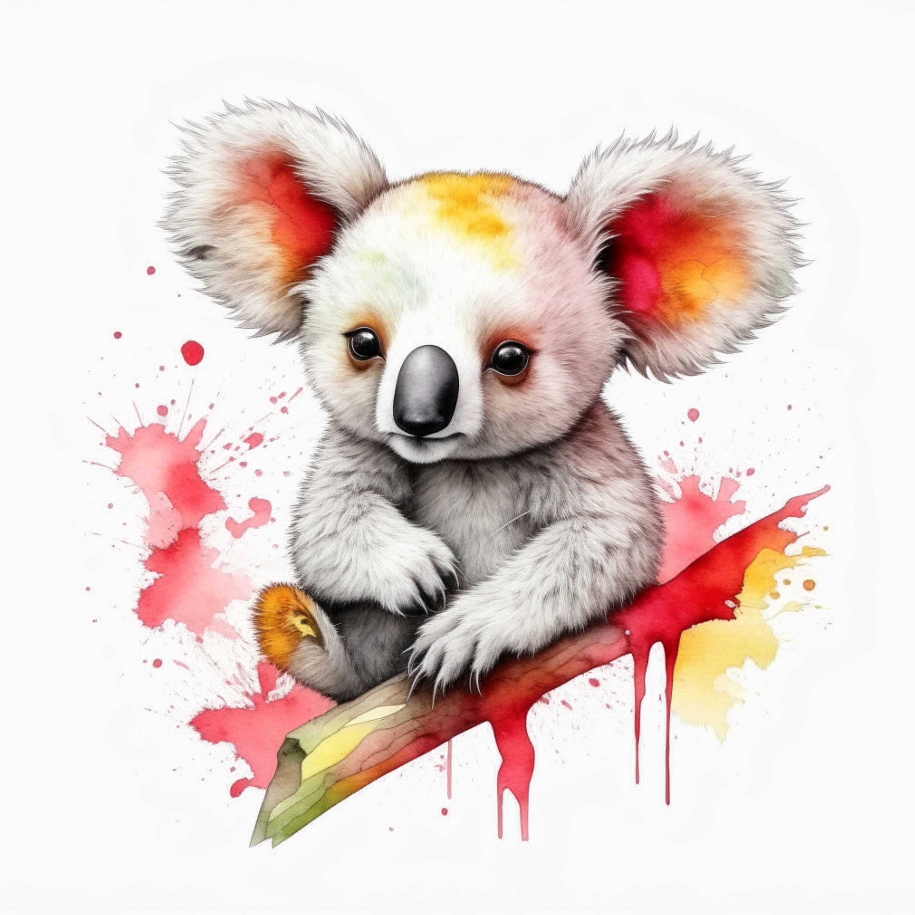 Red Koala Digital Art Koala Bear Clipart 15 High Quality Jpgs Digital ...