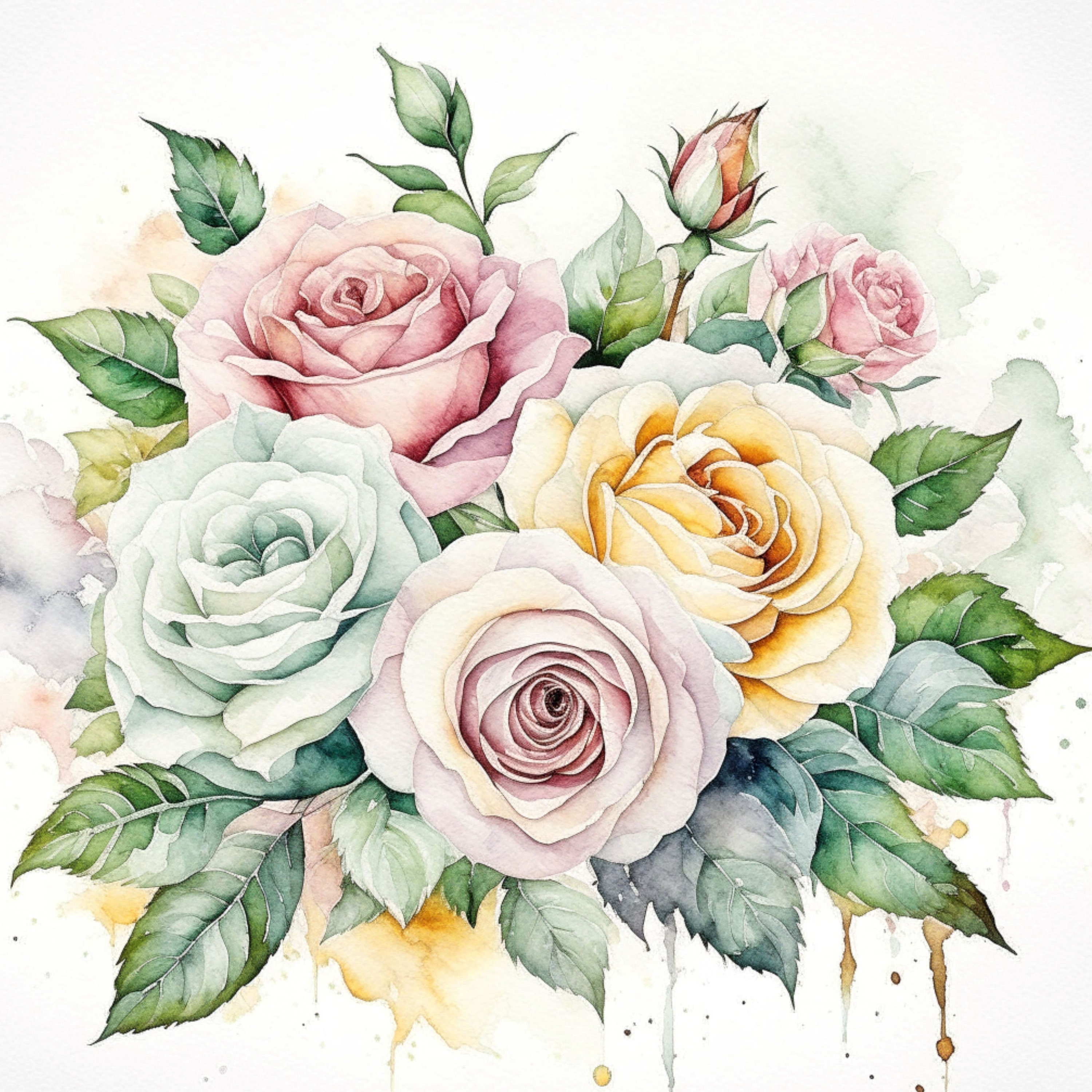 Roses Digital Art | Rose Clipart | 15 High Quality Jpgs | Digital ...