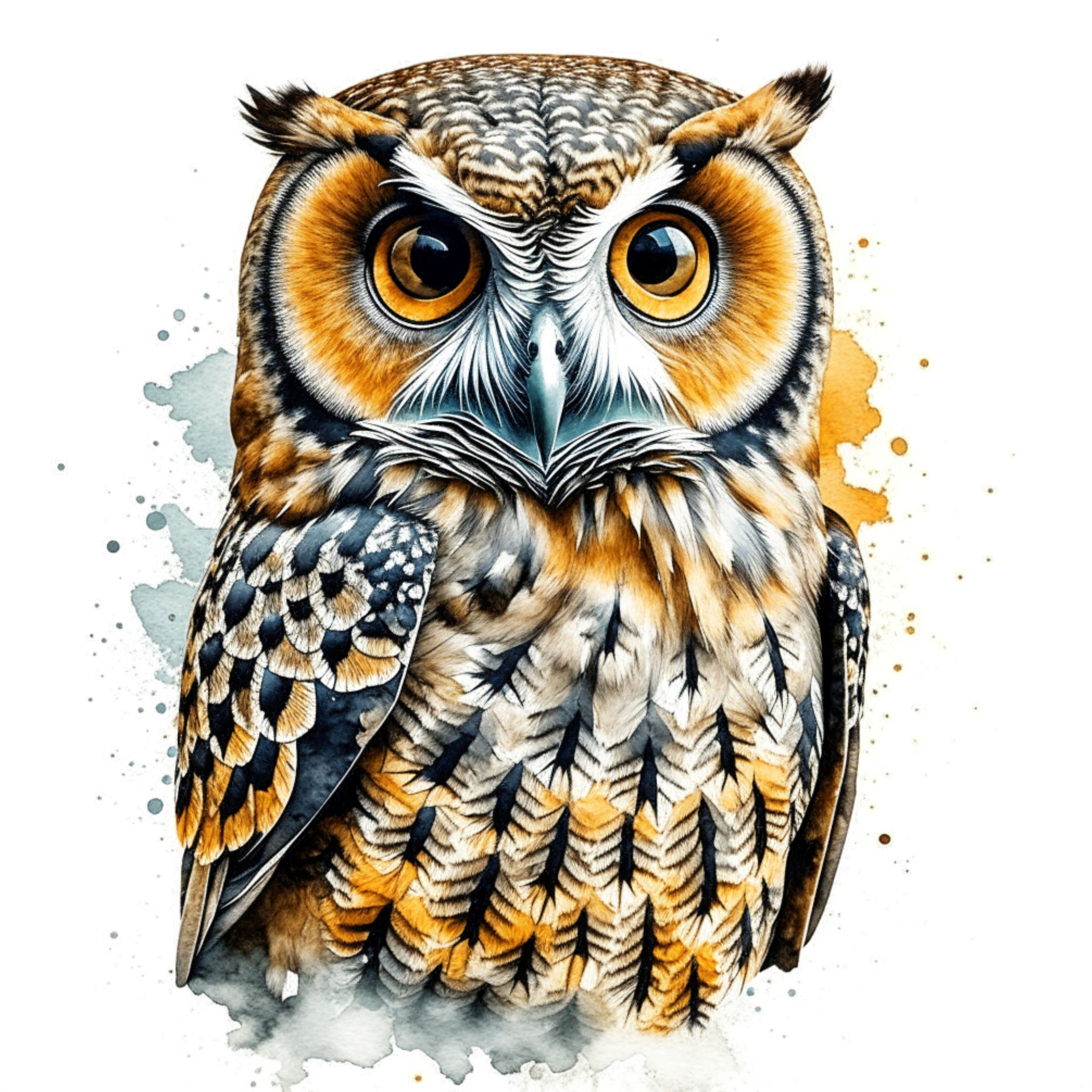 Barred Owl Digital Clip Art | Birds Clipart | 15 High Quality Jpgs ...