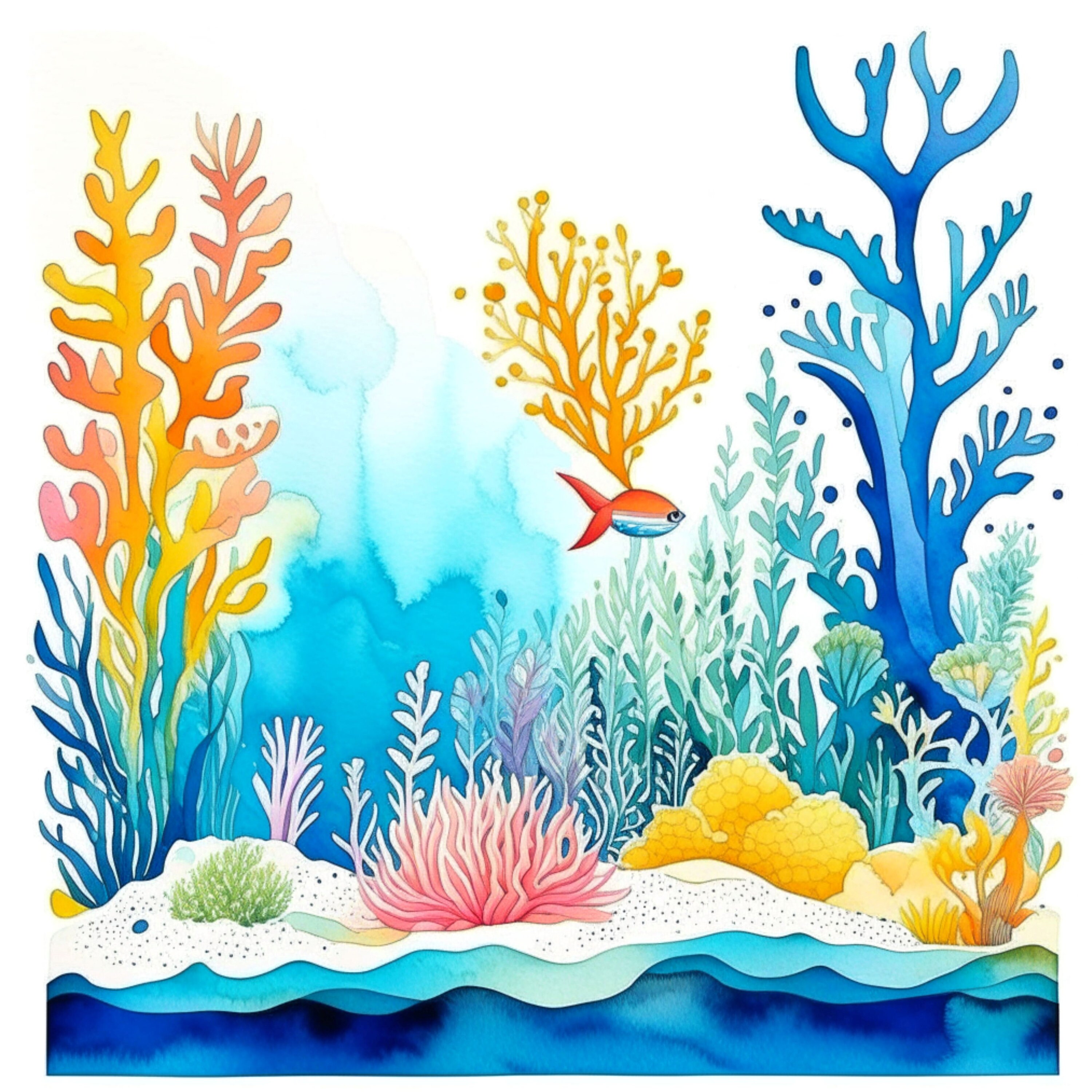Sea Life Digital Art | Underwater Life Clipart | 10 High Quality Jpgs ...