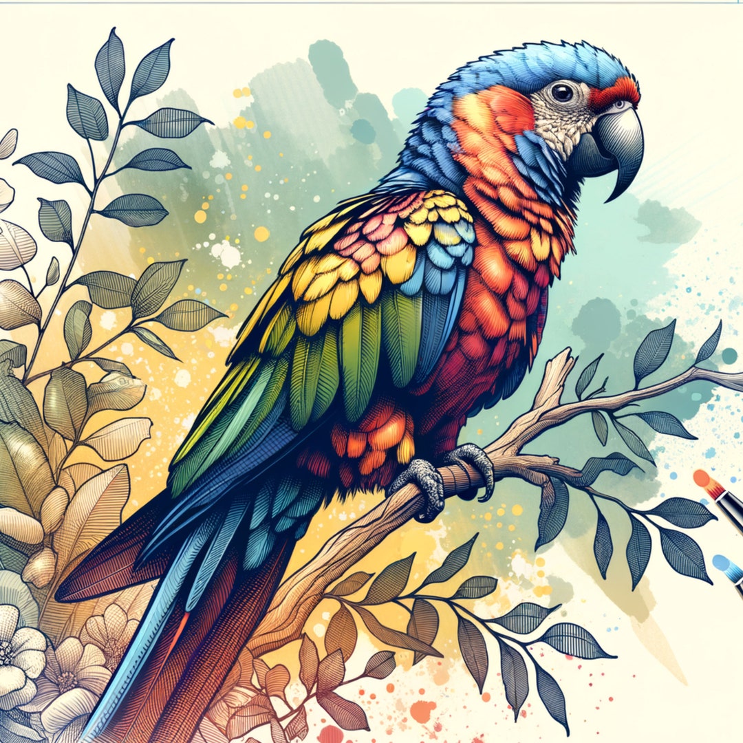 Parrot Digital Art | Birds Parrots Clipart | 15 High Quality Jpgs ...