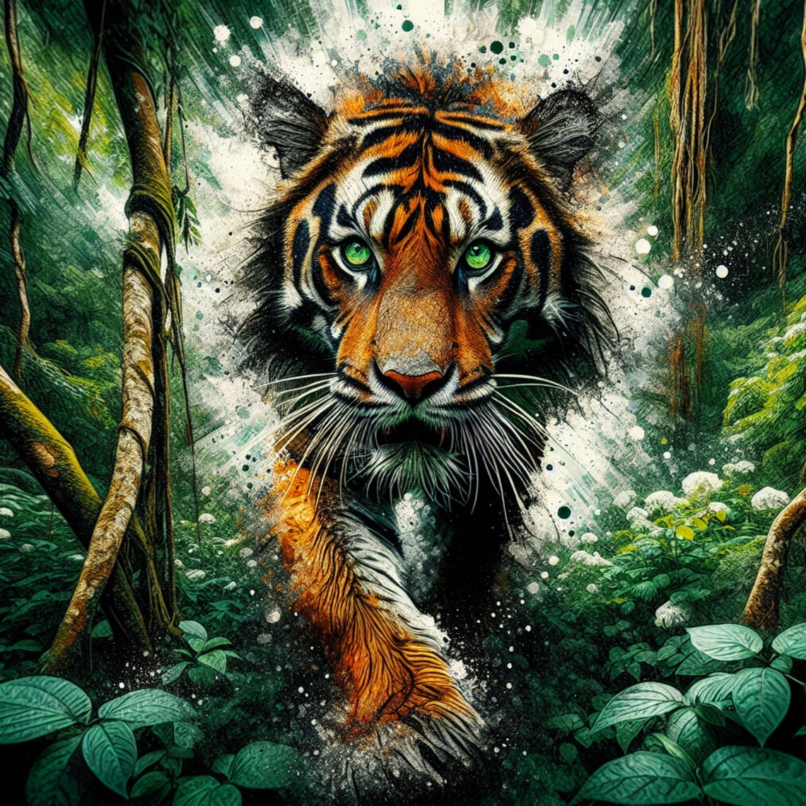 Endangered Species | Animals | Sunda Island Tiger Digital Art | Tigers ...