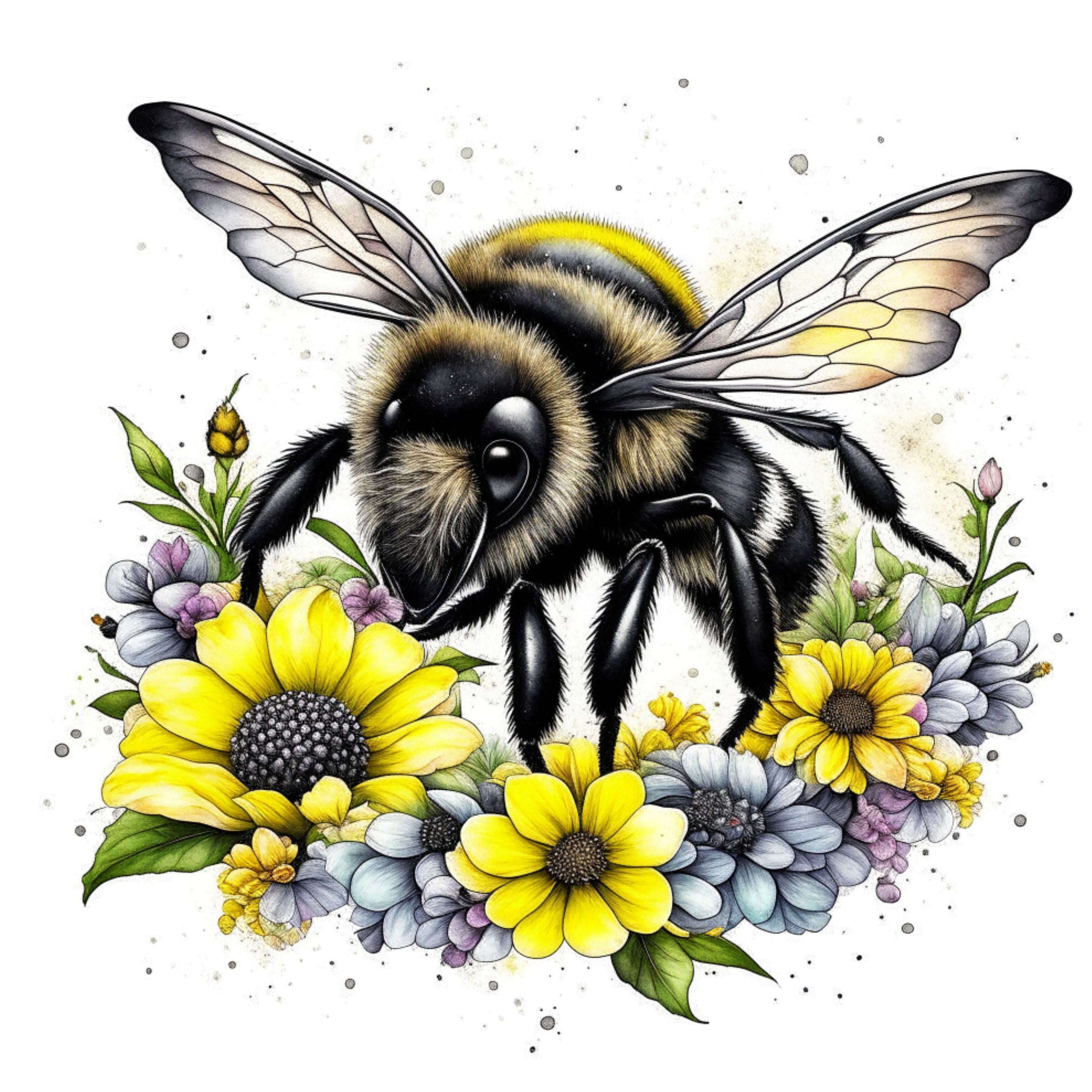 Bumble Bee Digital Art | Bees Clipart | 15 High Quality Jpgs | Digital ...