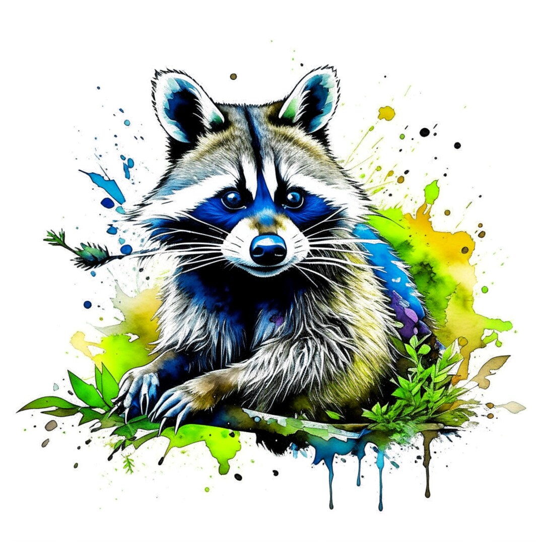 Raccoons Digital Art | Raccoon Clipart | 15 High Quality Jpgs | Digital ...