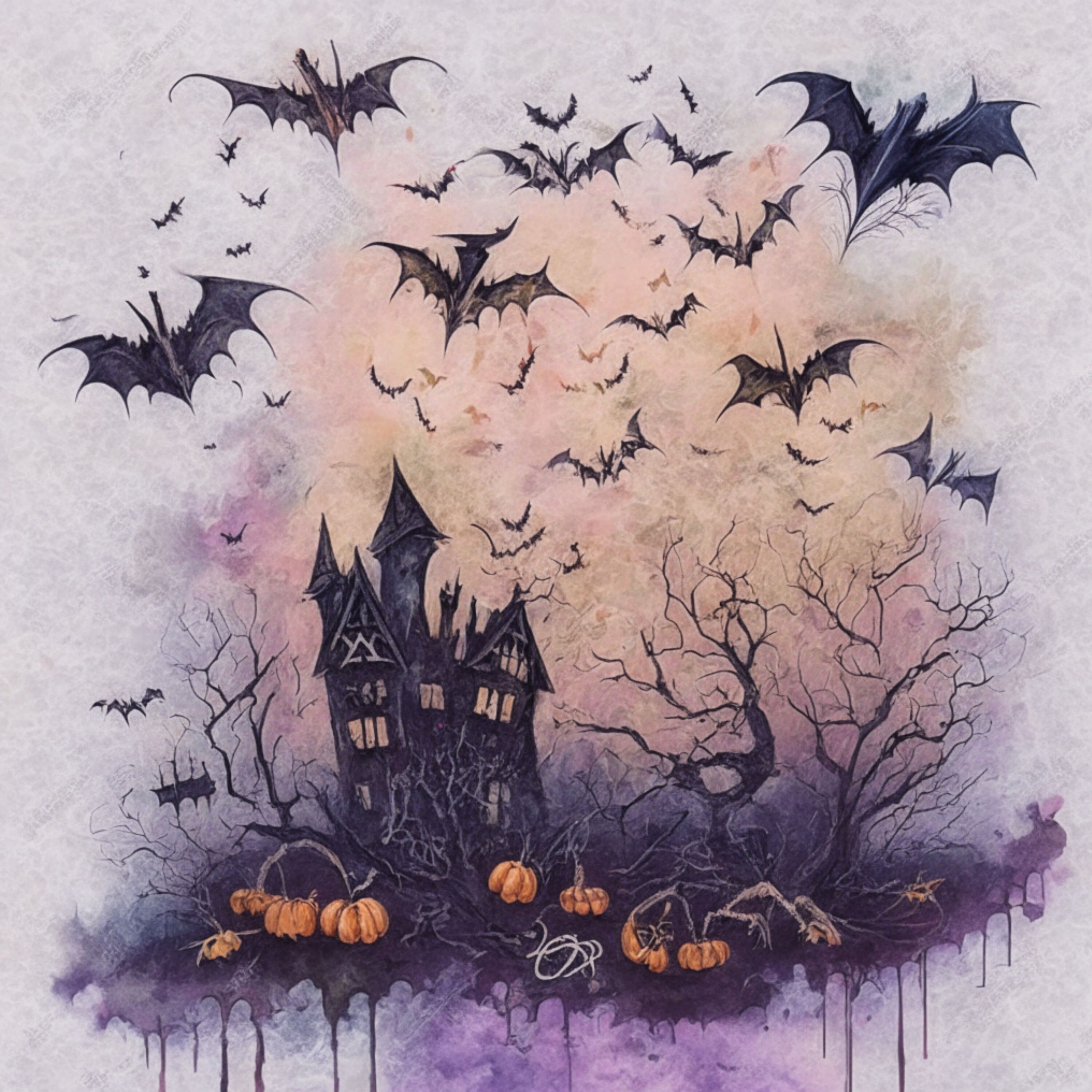 Halloween Digital Art Clipart 10 High Quality Jpgs Digital Download AI ...