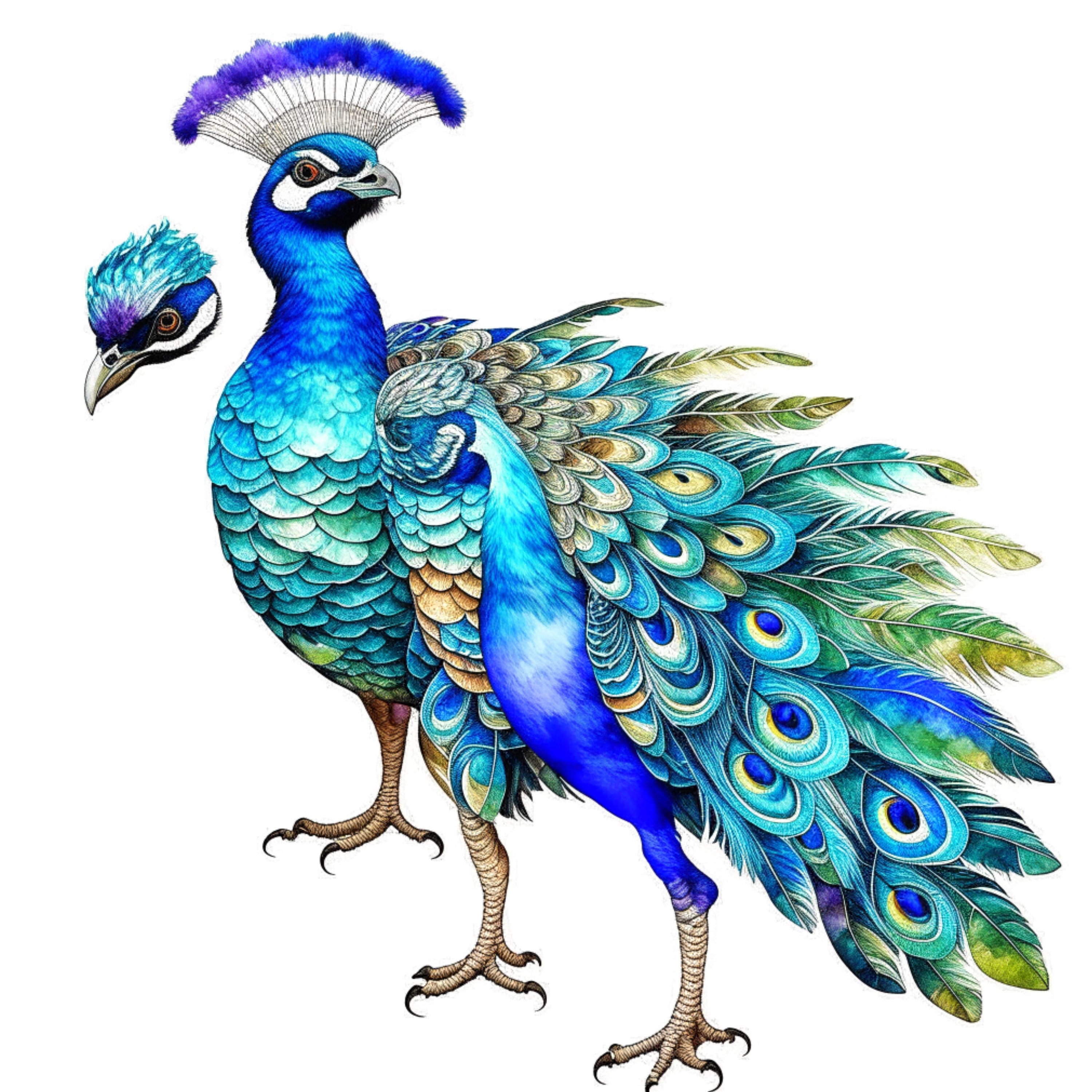Peacock Digital Art | Birds Clipart | 10 High Quality Jpgs | Digital ...