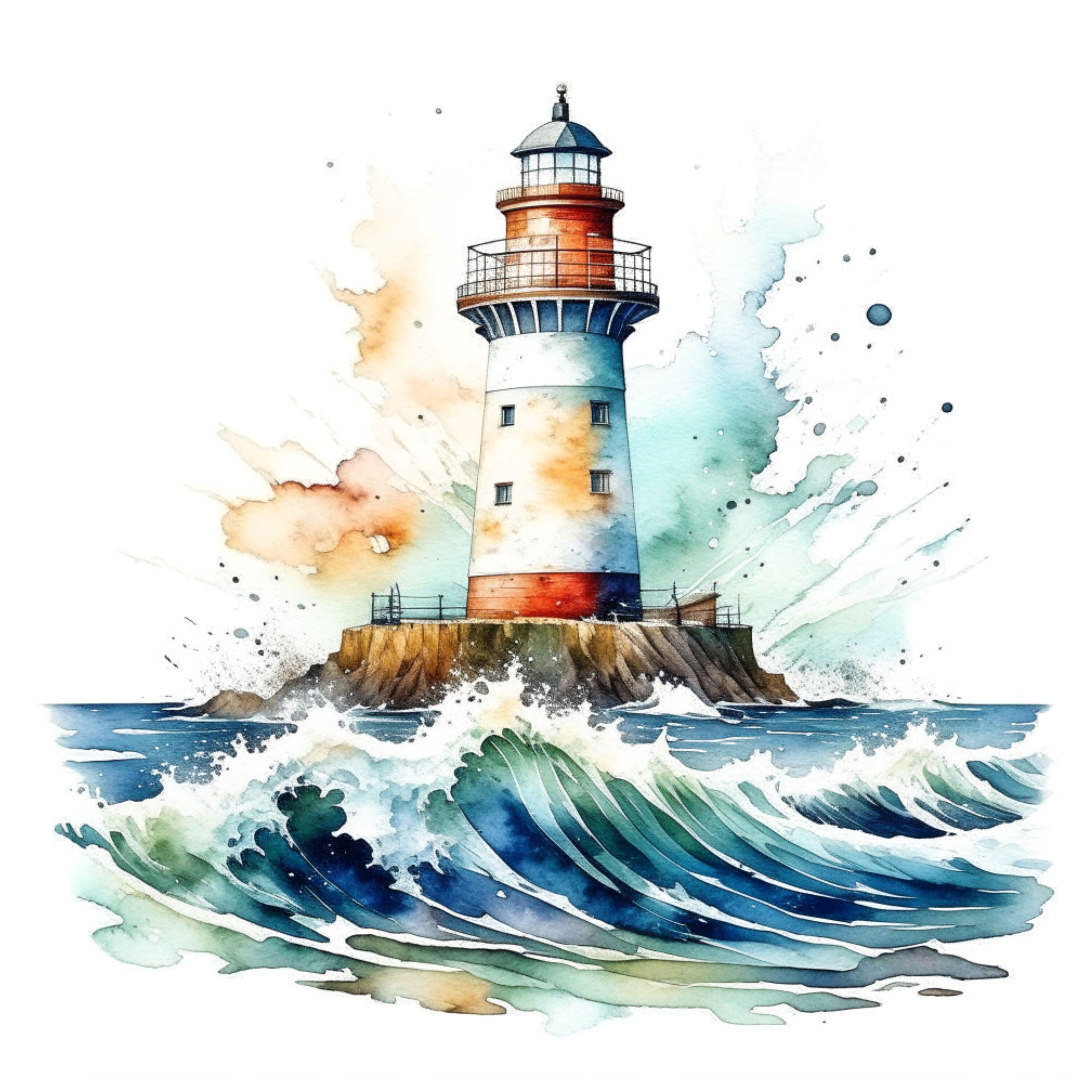 Lighthouse Digital Art | Lighthouses Clipart | 10 High Quality Jpgs ...