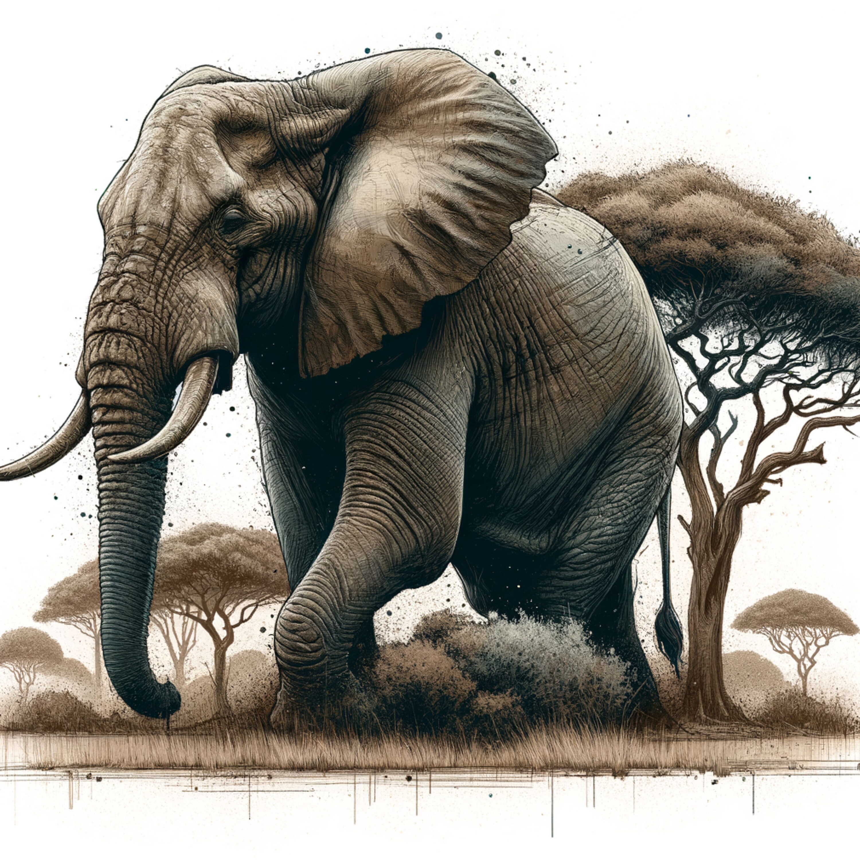 Endangered Species | Animals | African Forest Elephant Digital Art ...