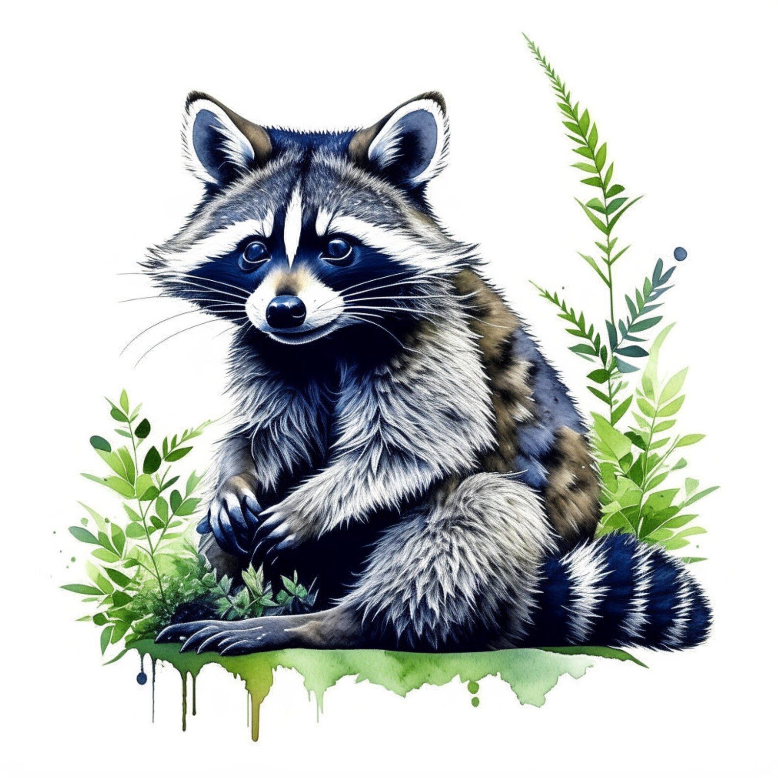 Raccoon Digital Art Raccoon Clipart 10 High Quality Jpgs Digital ...