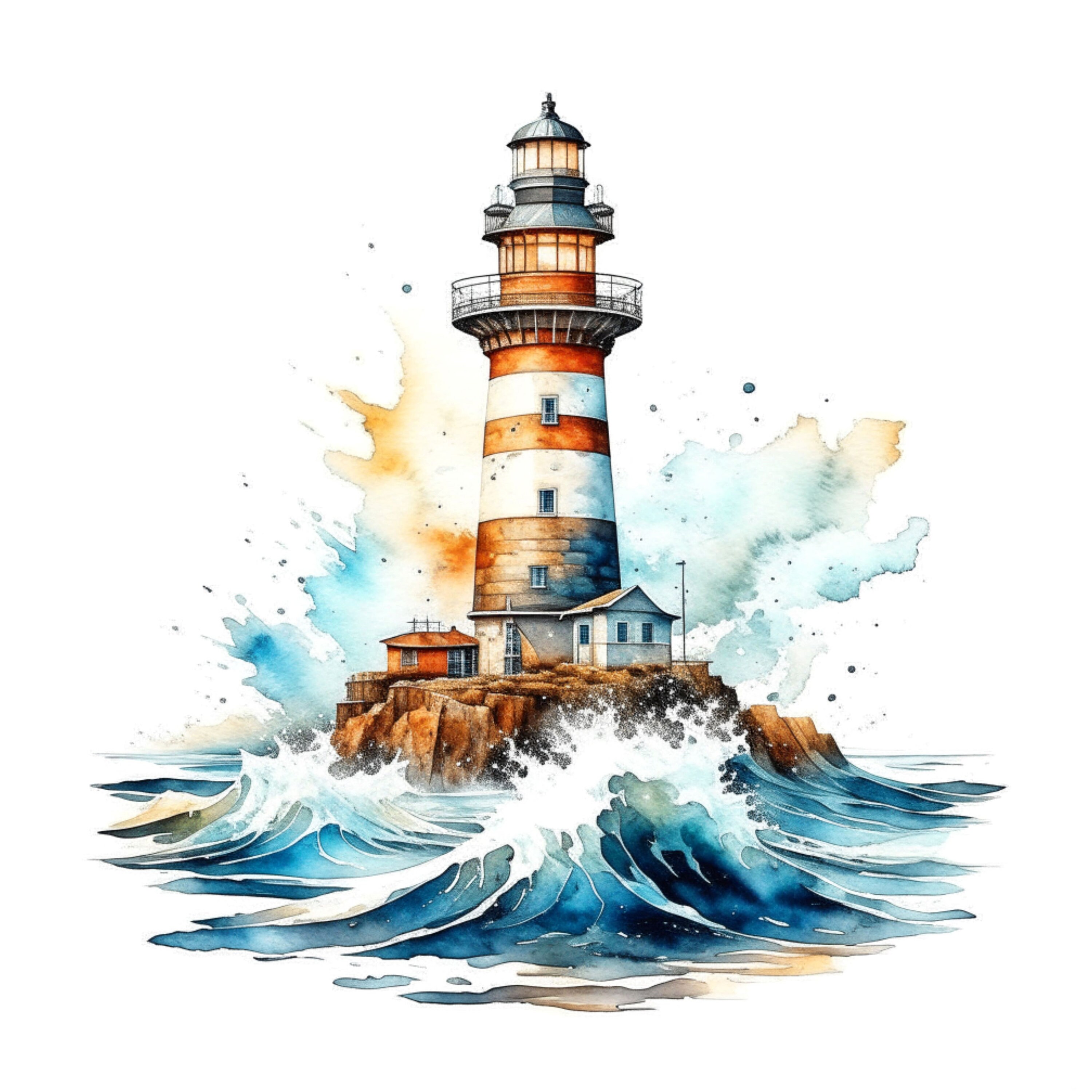 Lighthouse Digital Art | Lighthouses Clipart | 10 High Quality Jpgs ...
