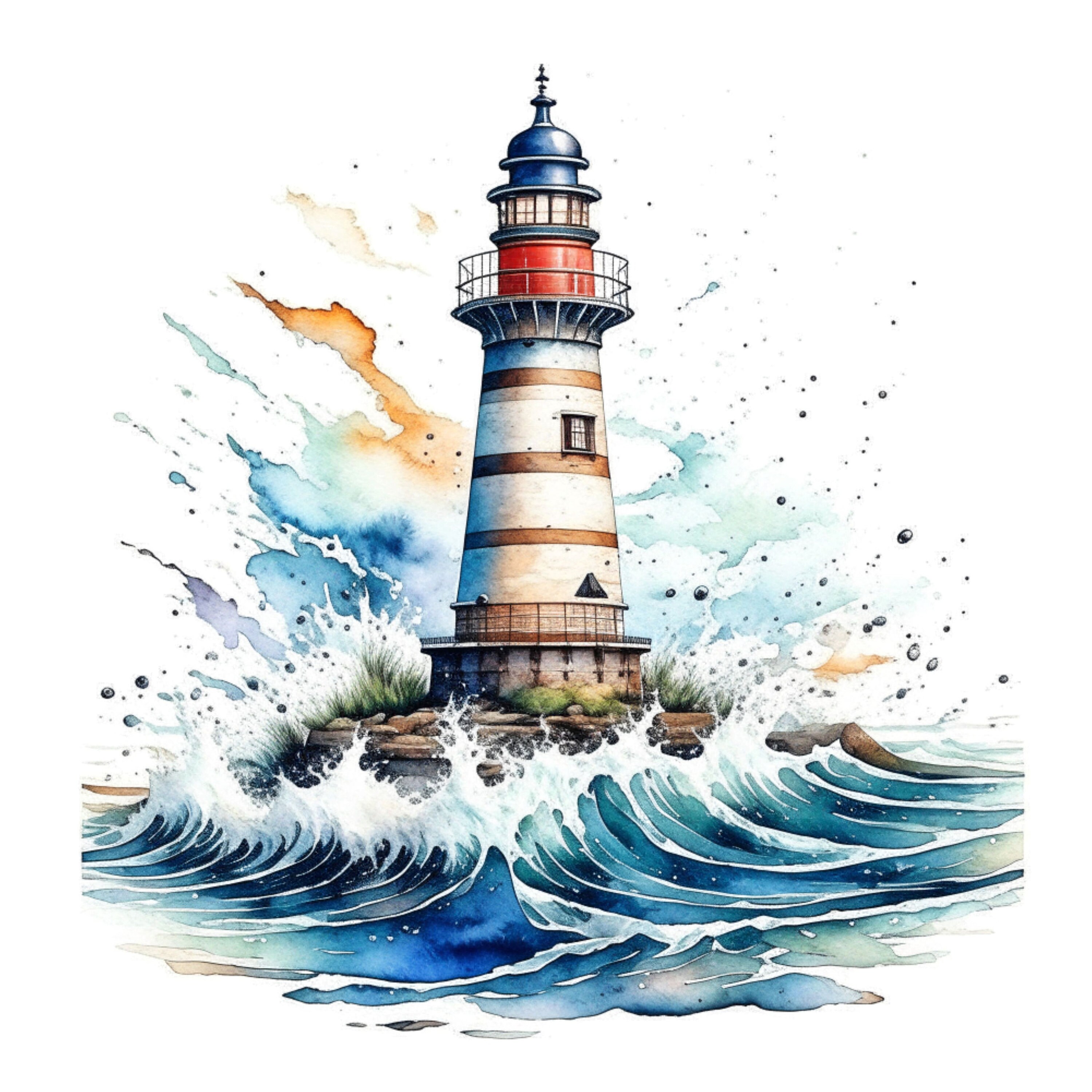 Lighthouse Digital Art | Lighthouses Clipart | 10 High Quality Jpgs ...