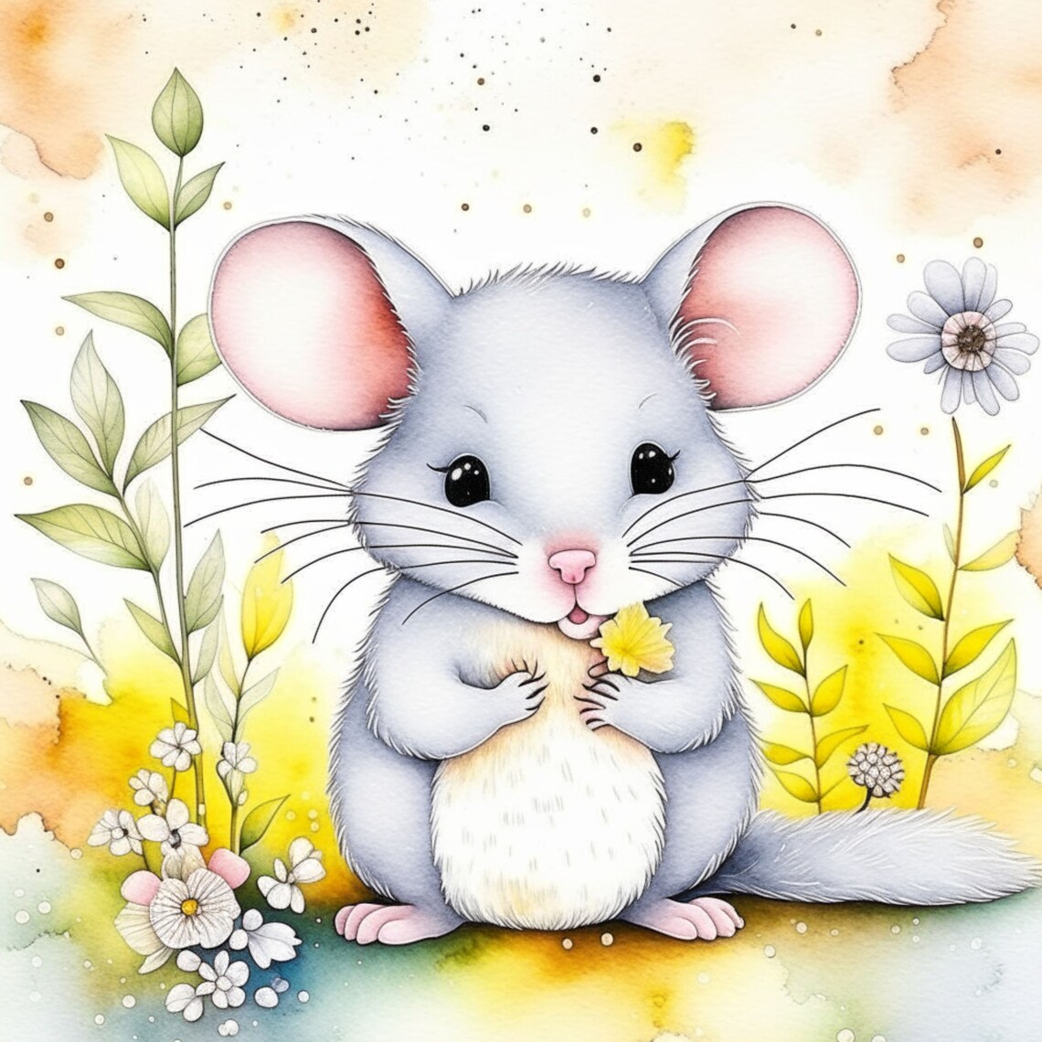 Cute Mouse Digital Art | Mouse Clipart | 15 High Quality Jpgs | Digital ...