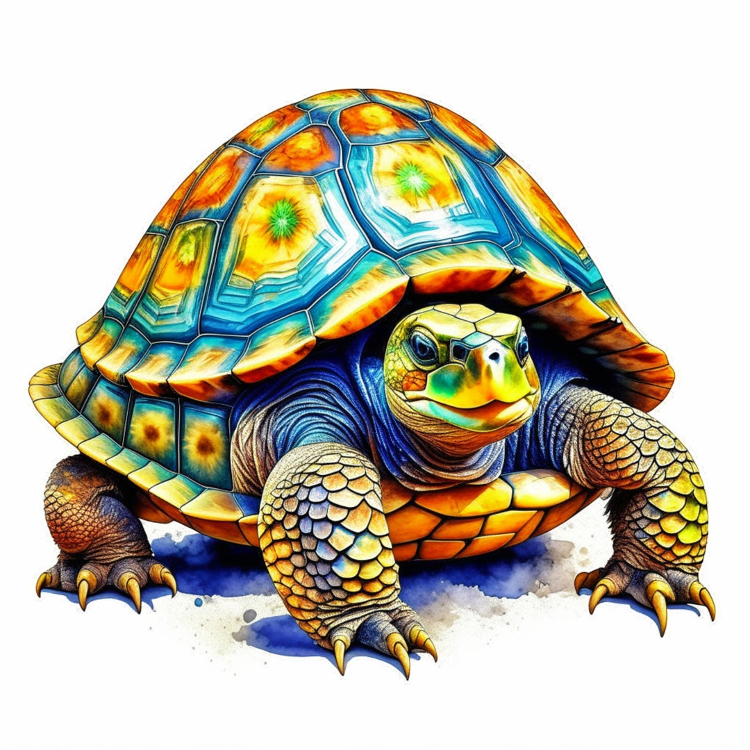 Tortoise Digital Art | Clipart | 10 High Quality Jpgs | Digital ...