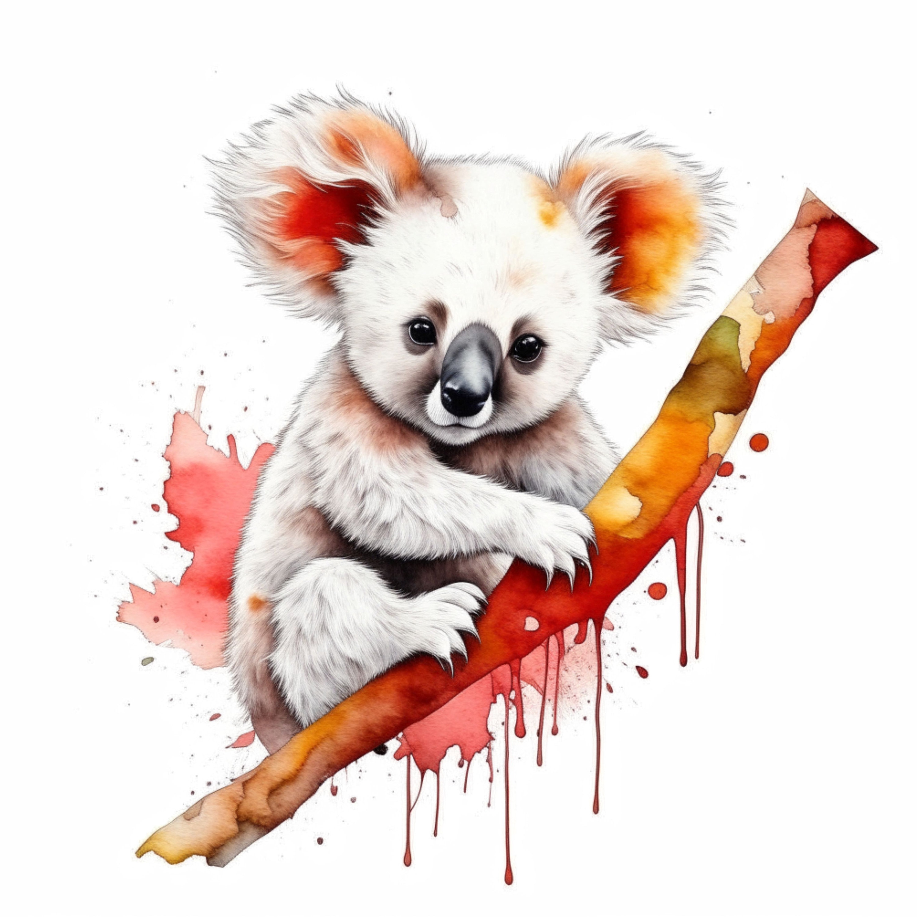 Red Koala Digital Art Koala Bear Clipart 15 High Quality Jpgs Digital ...