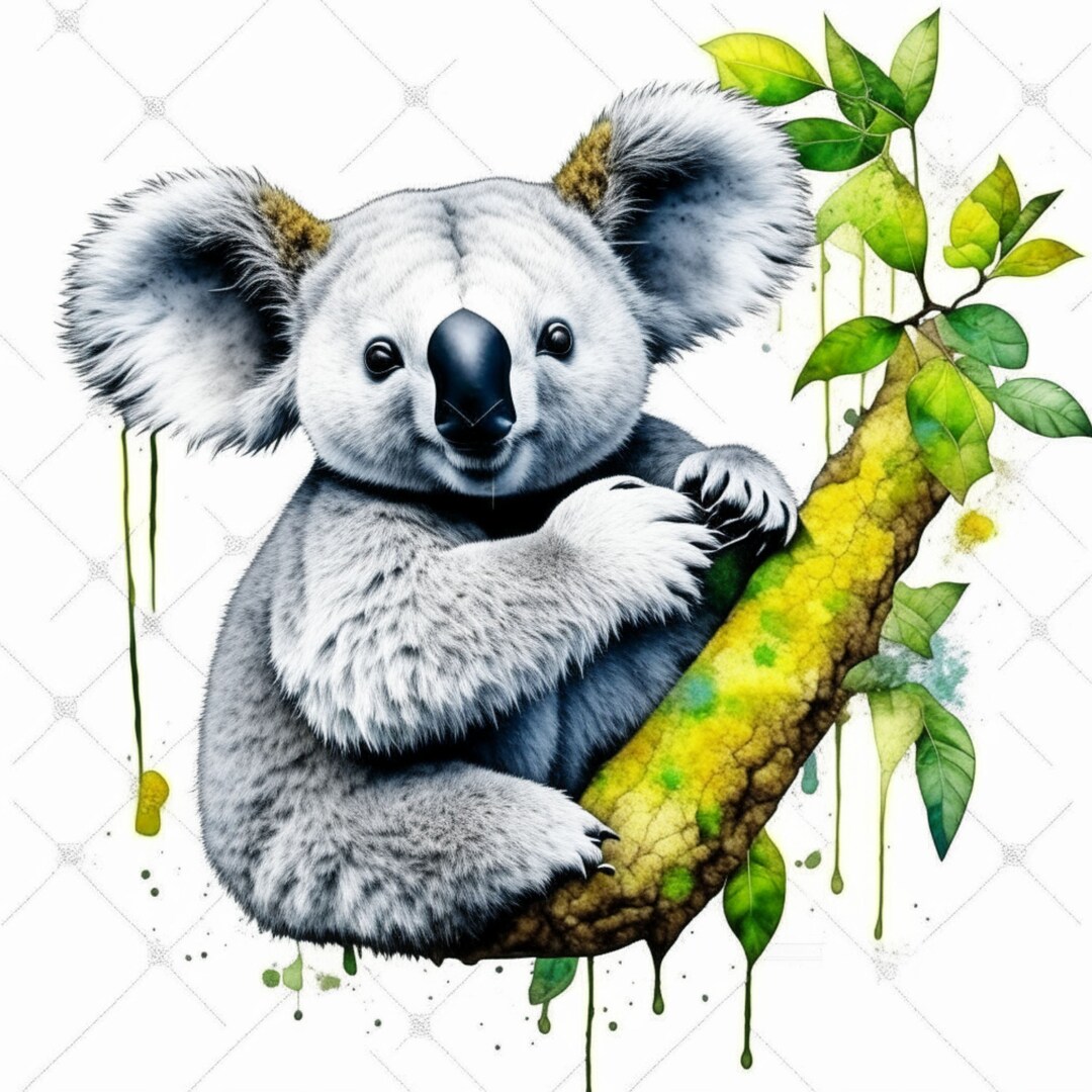 Koala Bear Digital Art | Clipart | 10 High Quality Jpgs | Digital ...