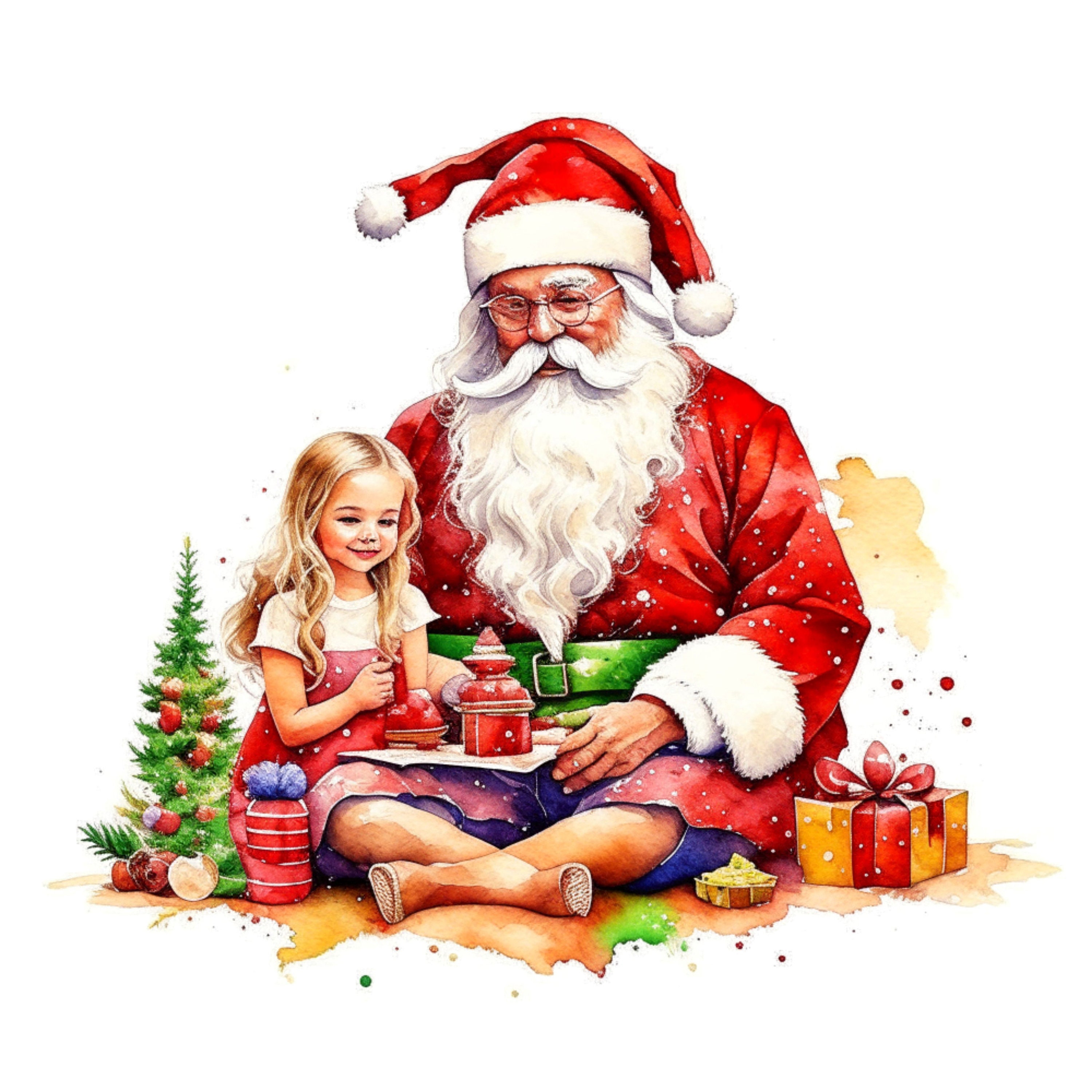 Jolly Santa Digital Art | Santa Claus Clipart | 10 High Quality Jpgs ...
