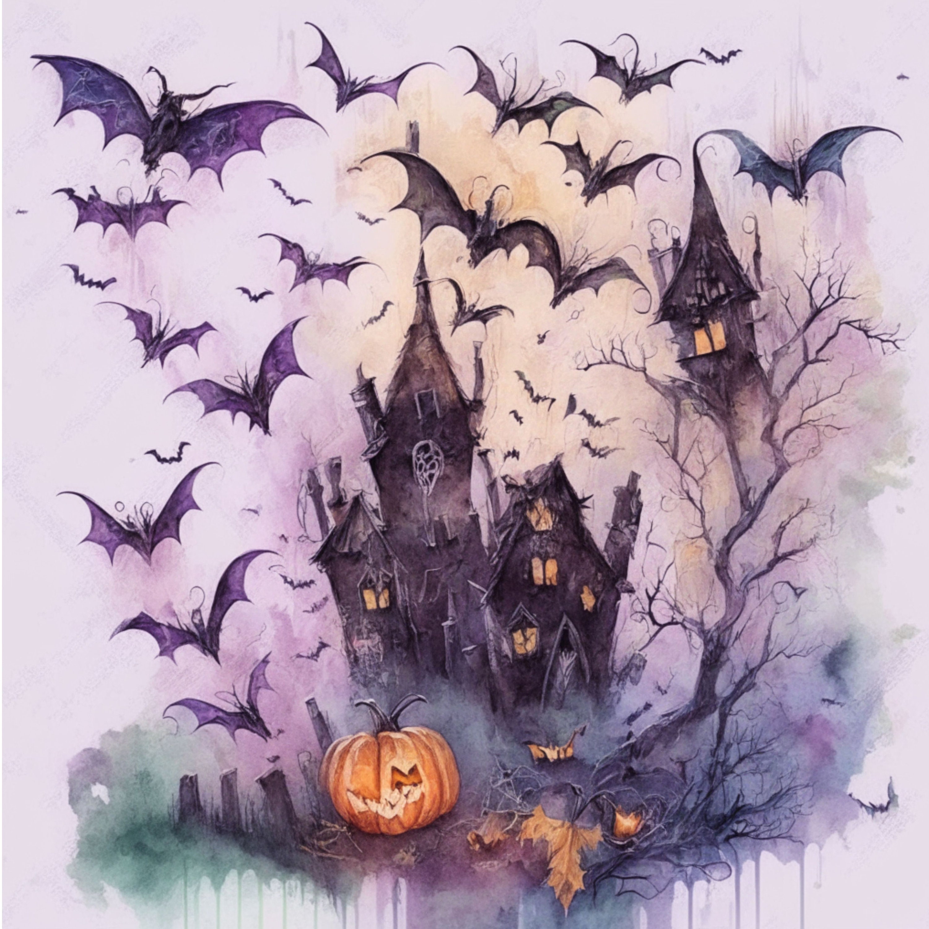 Halloween Digital Art Clipart 10 High Quality Jpgs Digital Download AI ...